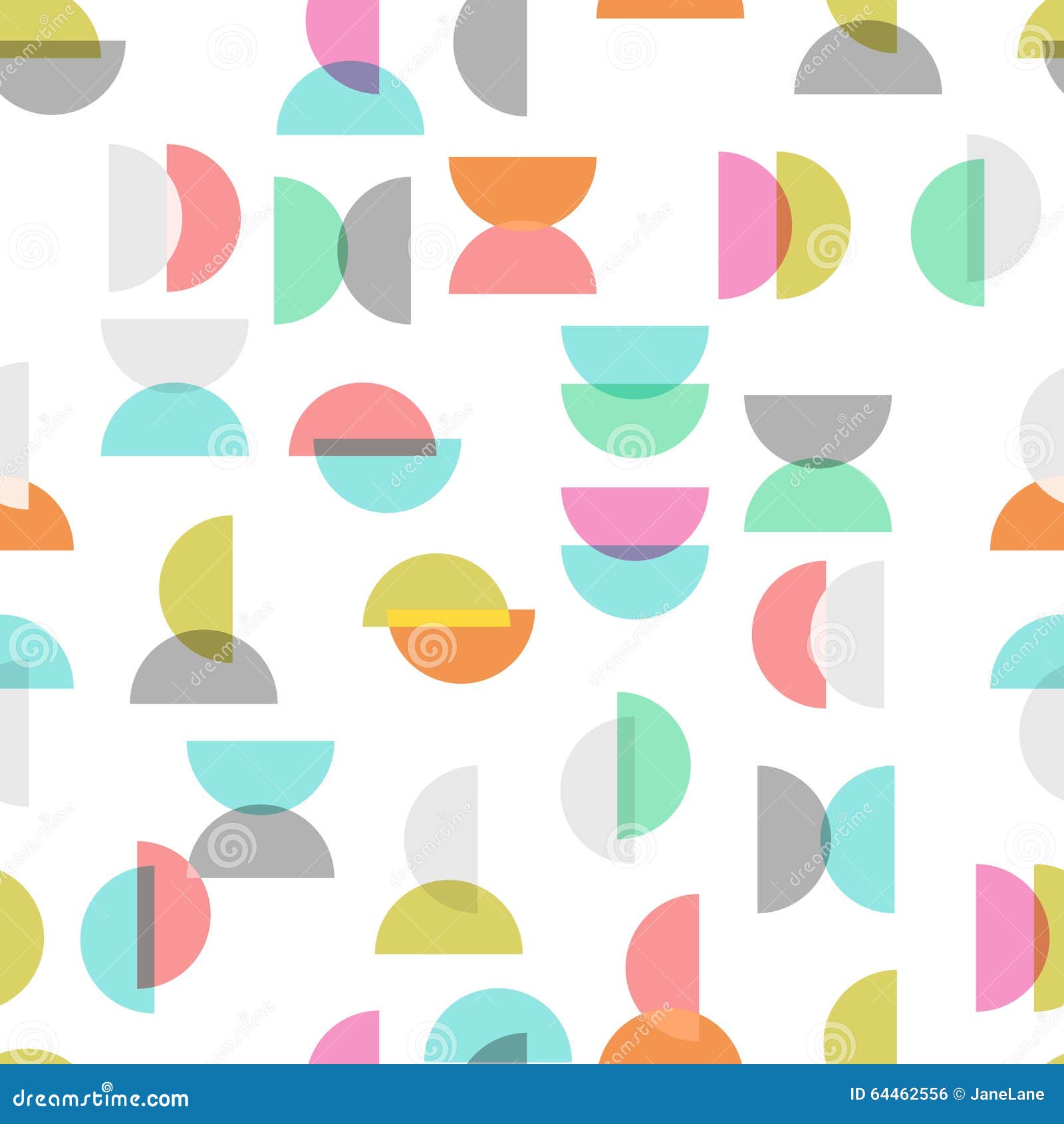 Colored Semicircle Seamless Pattern Stock Vector - Illustration of ...
