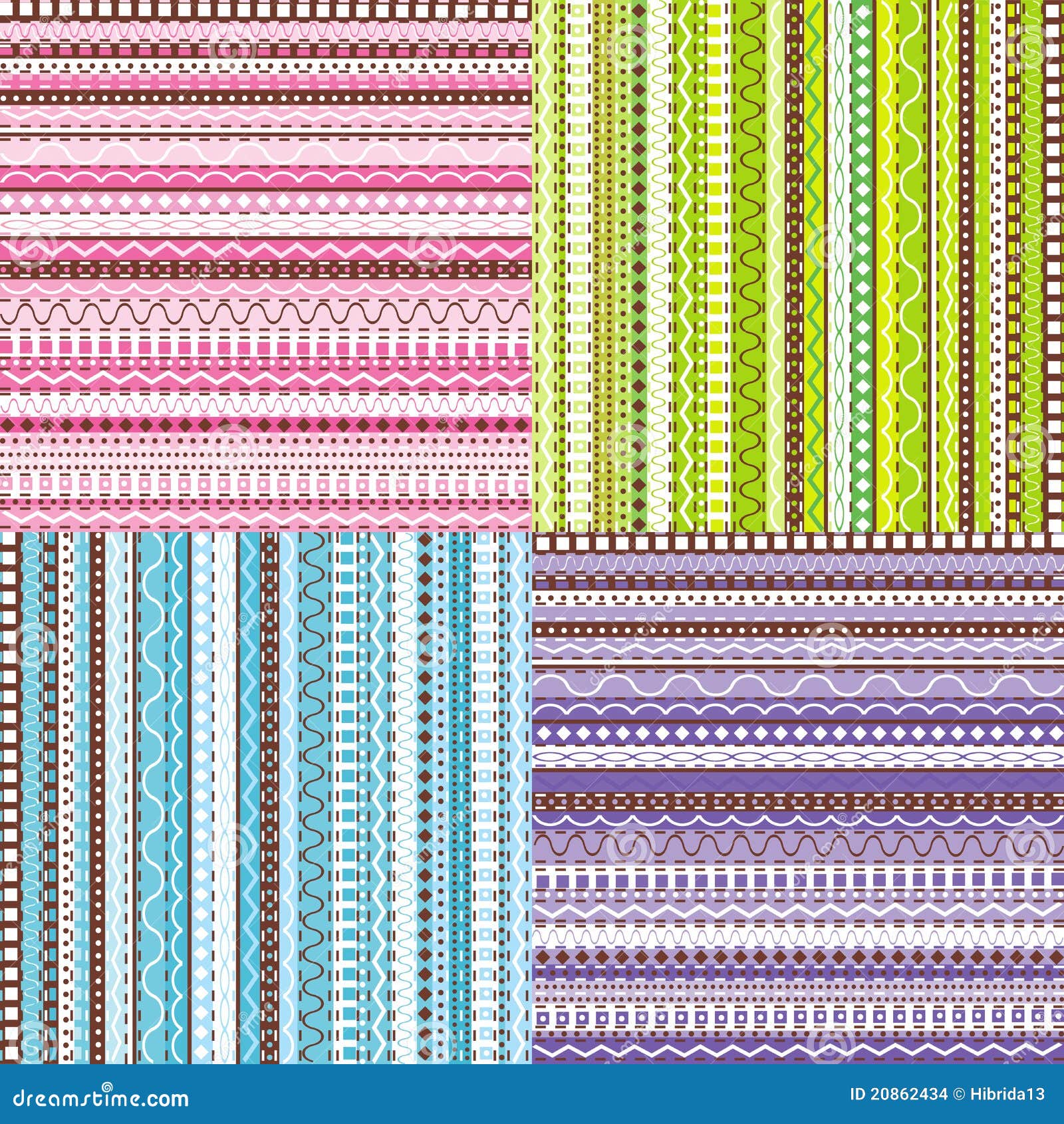 Colored set of patterns stock illustration. Illustration of design ...
