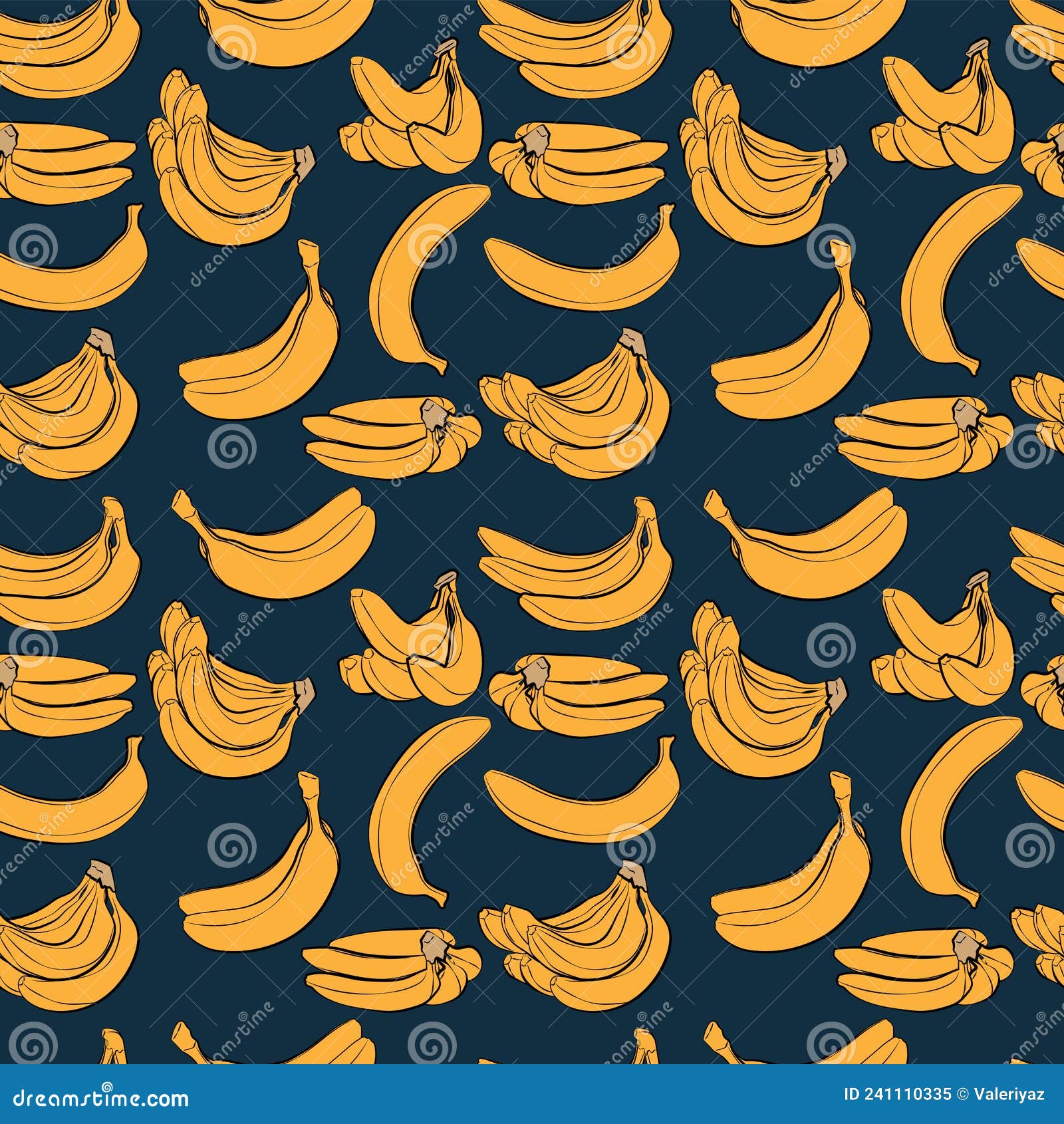 A Colored Set of Seamless Patterns of Bananas, Leaves and Fruits, 1000x1000 Pixels. Stock Vector ...