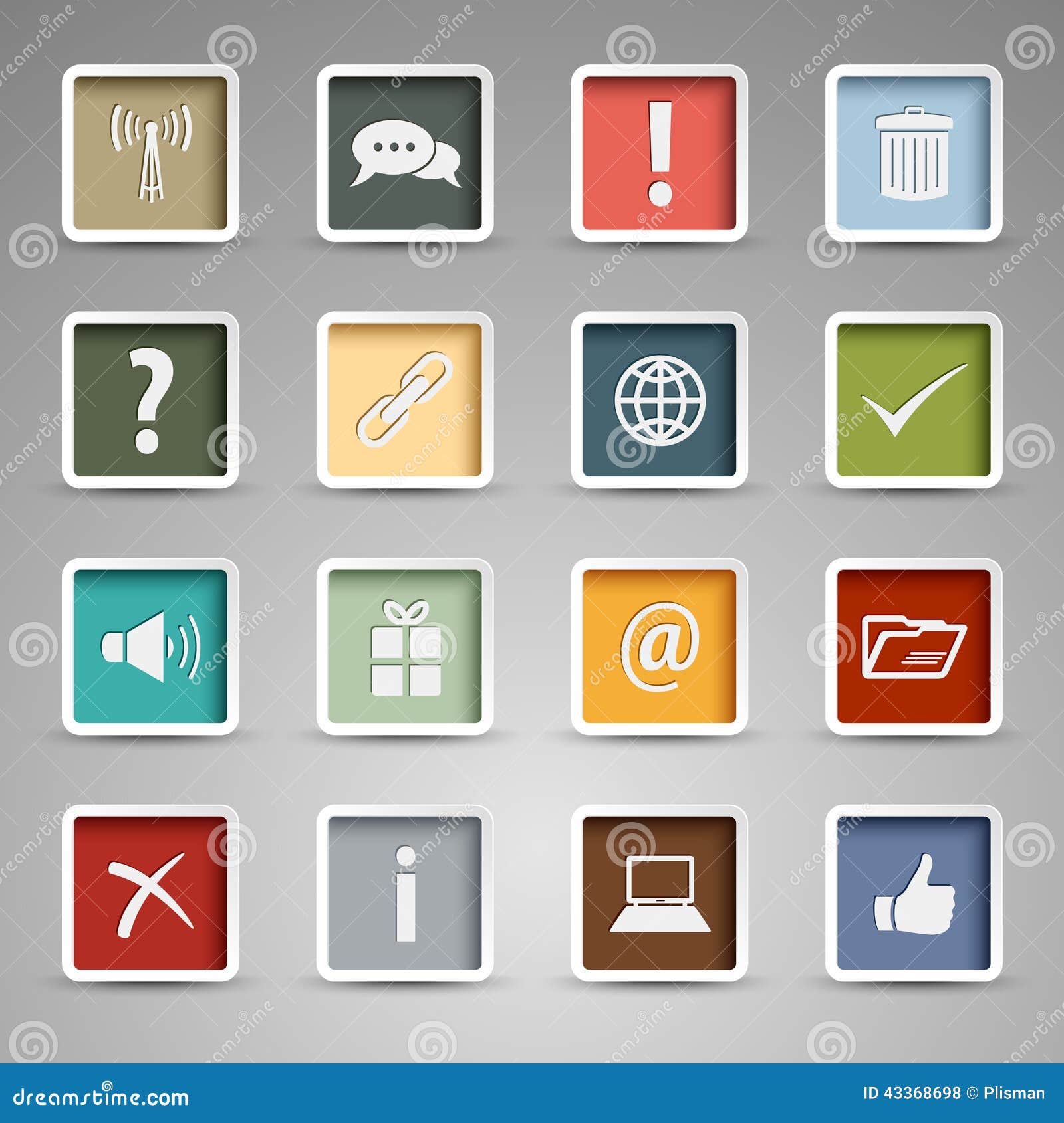 3D Buttons Retro Colors Stock Photography | CartoonDealer.com #42396980