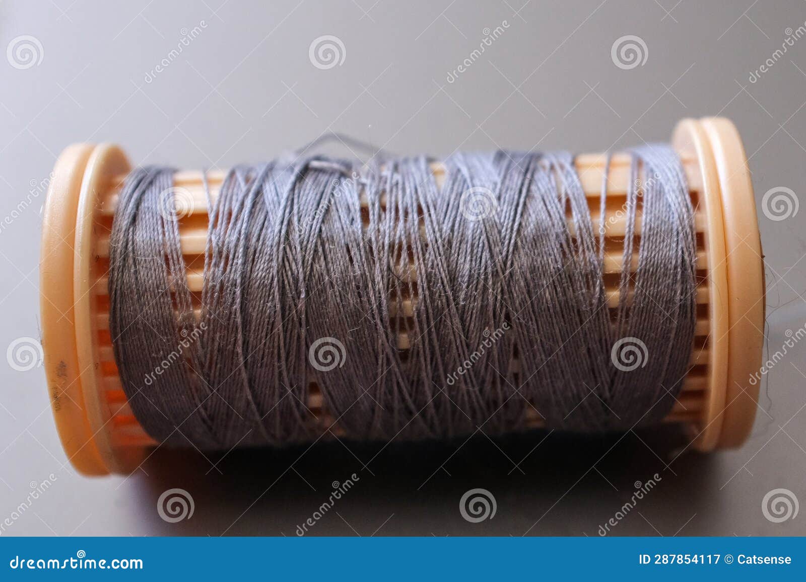 Colored Sewing Thread Reels on Fabric Stock Image - Image of colorful ...