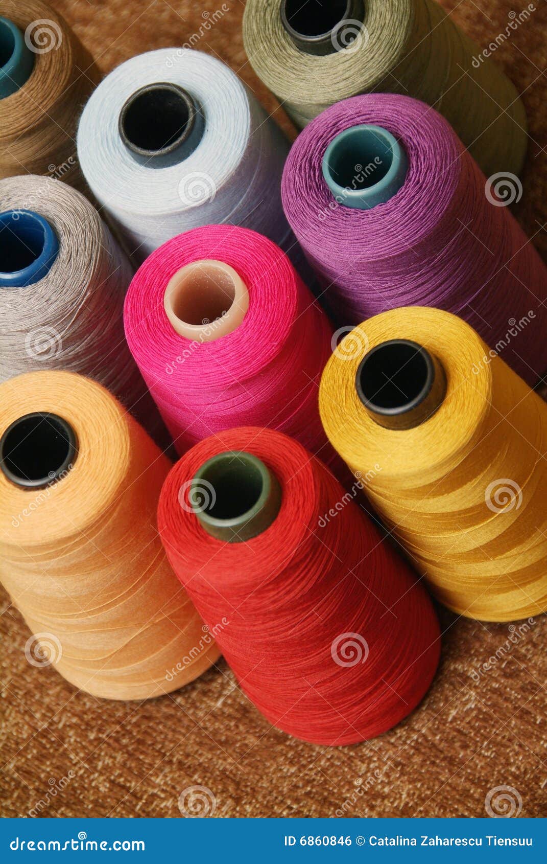 Colored sewing threads stock photo. Image of gray, cotton - 6860846