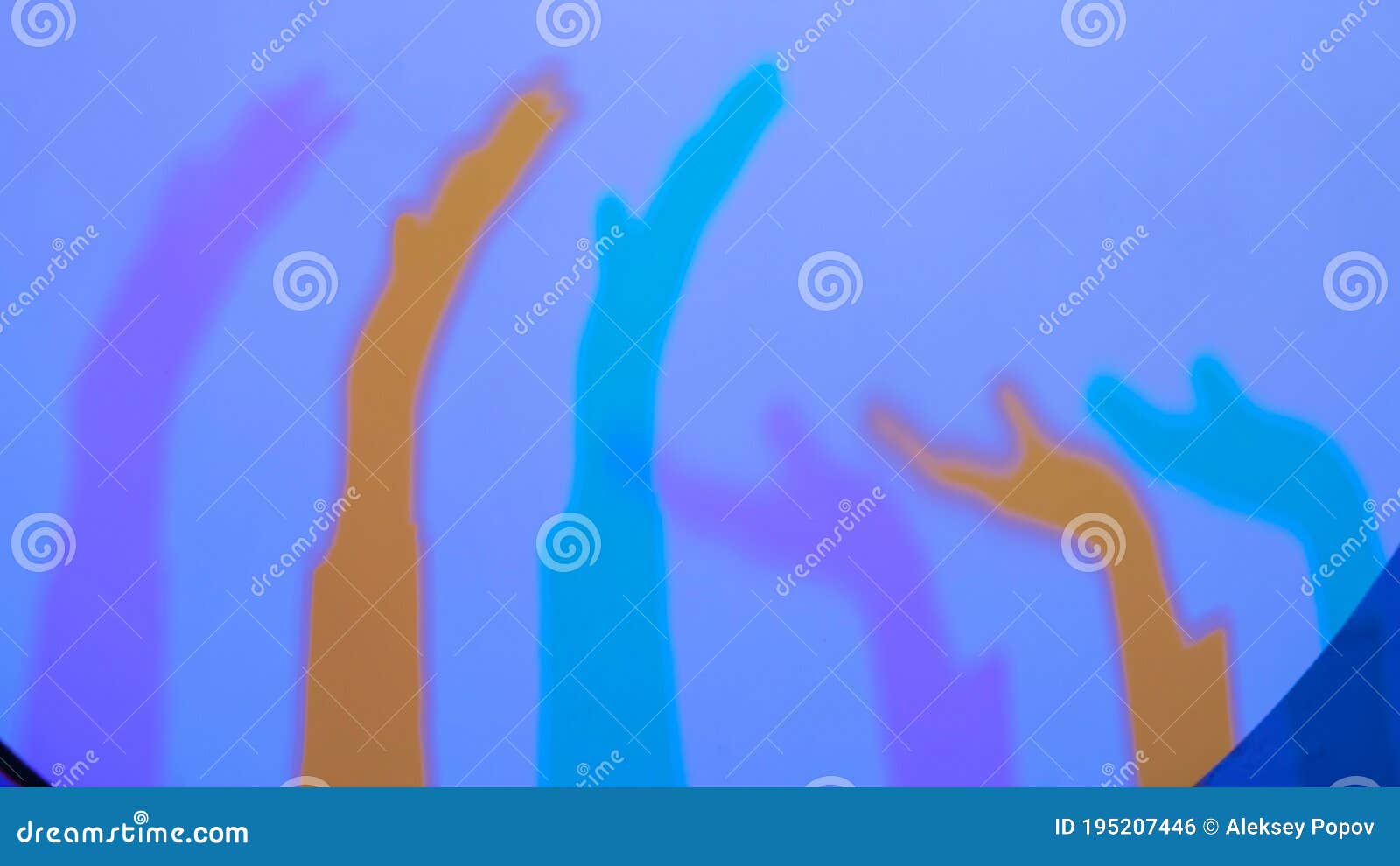 Colored Shadows of Woman Hands Stock Photo - Image of dance, refraction ...