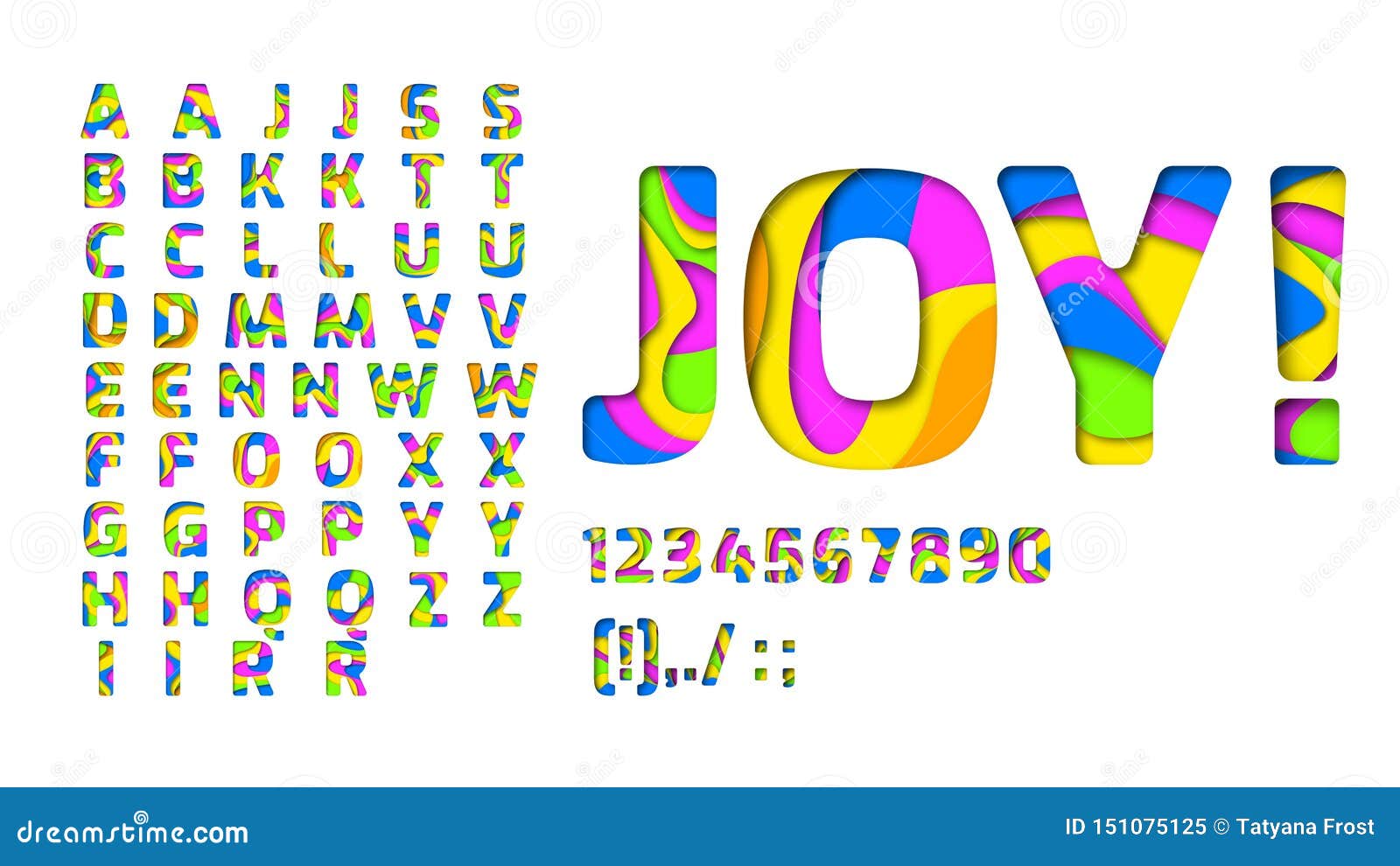 Colored Shapes Alphabet stock vector. Illustration of contemporary ...