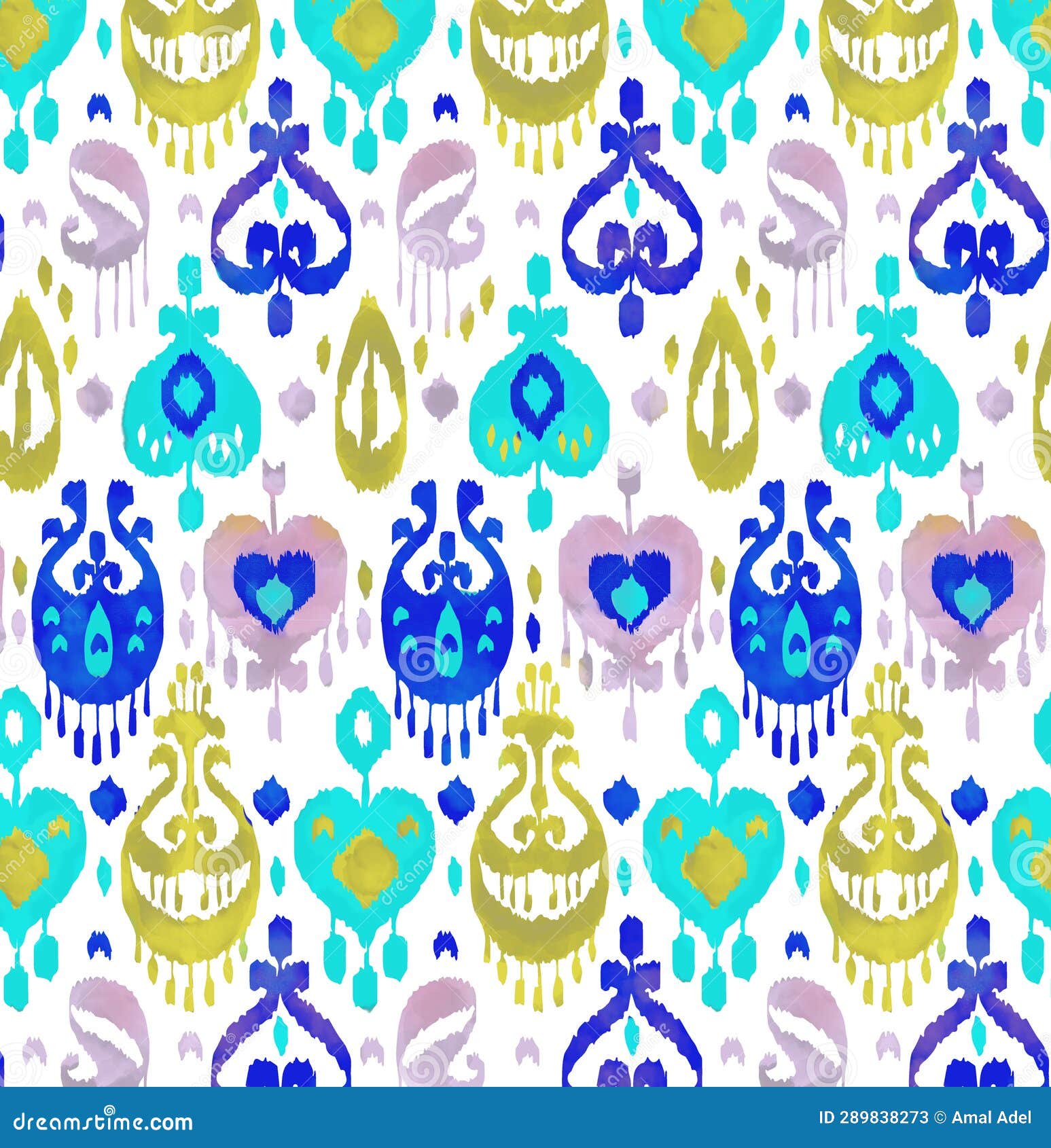 Colored Shapes with Geometric Distribution Make Repeated Pattern for ...