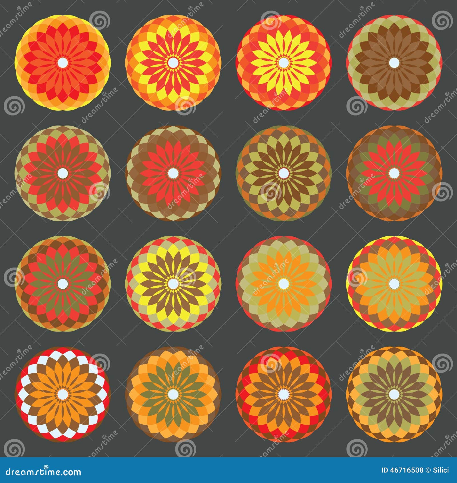 Colored Shapes Set 1 stock vector. Illustration of abstract - 46716508