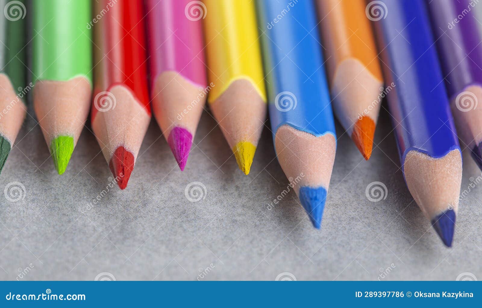 Colored Sharp Pencils Red, Blue ,yellow, Green. Stock Photo - Image of ...