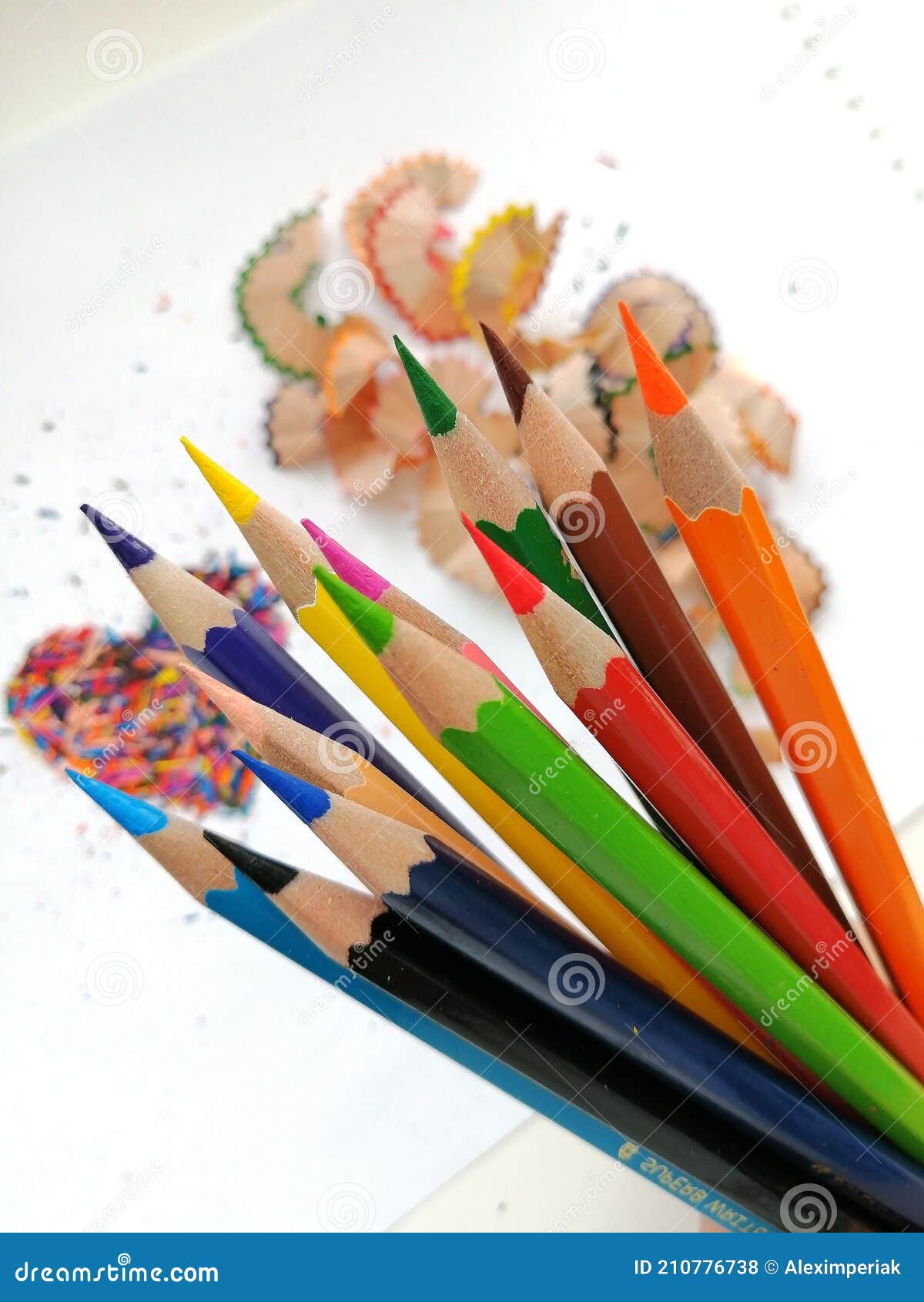 Colored sharp pencils stock photo. Image of colored - 210776738