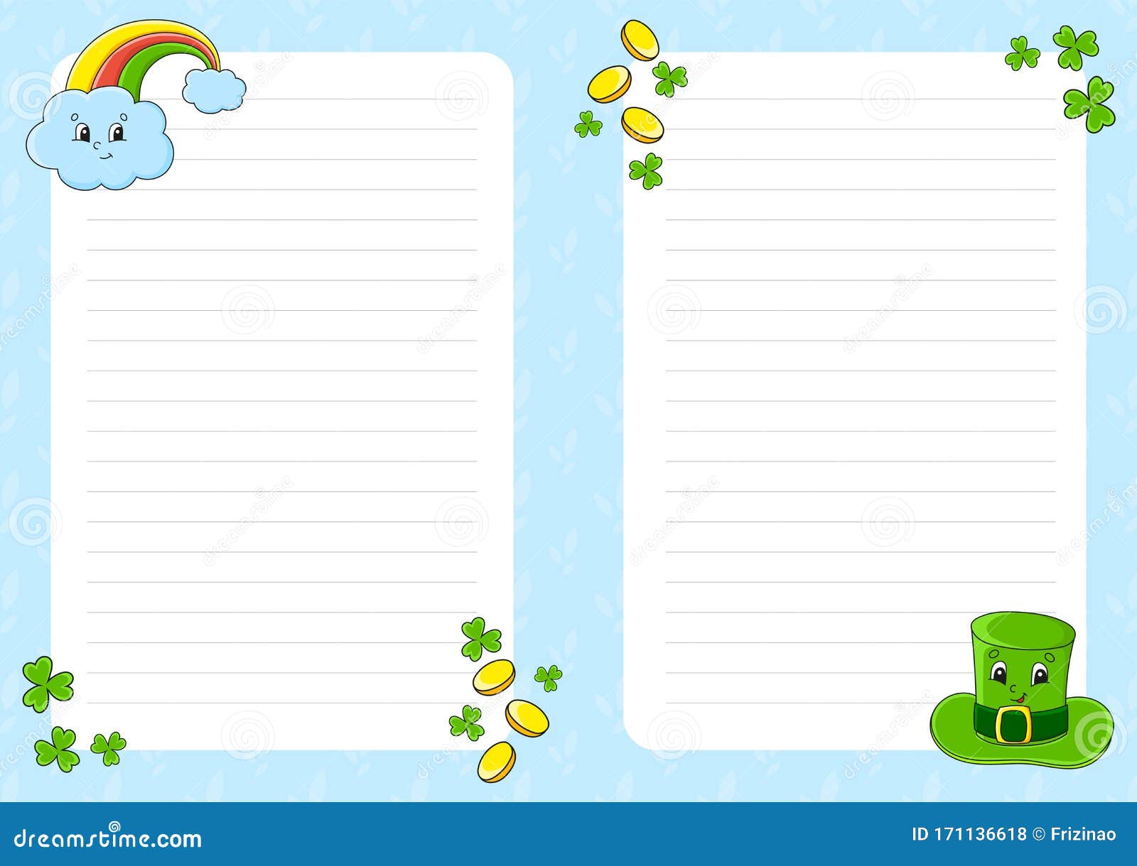 Colored Sheet Template for Notes. Paper Page for Art Journal, Notebook ...