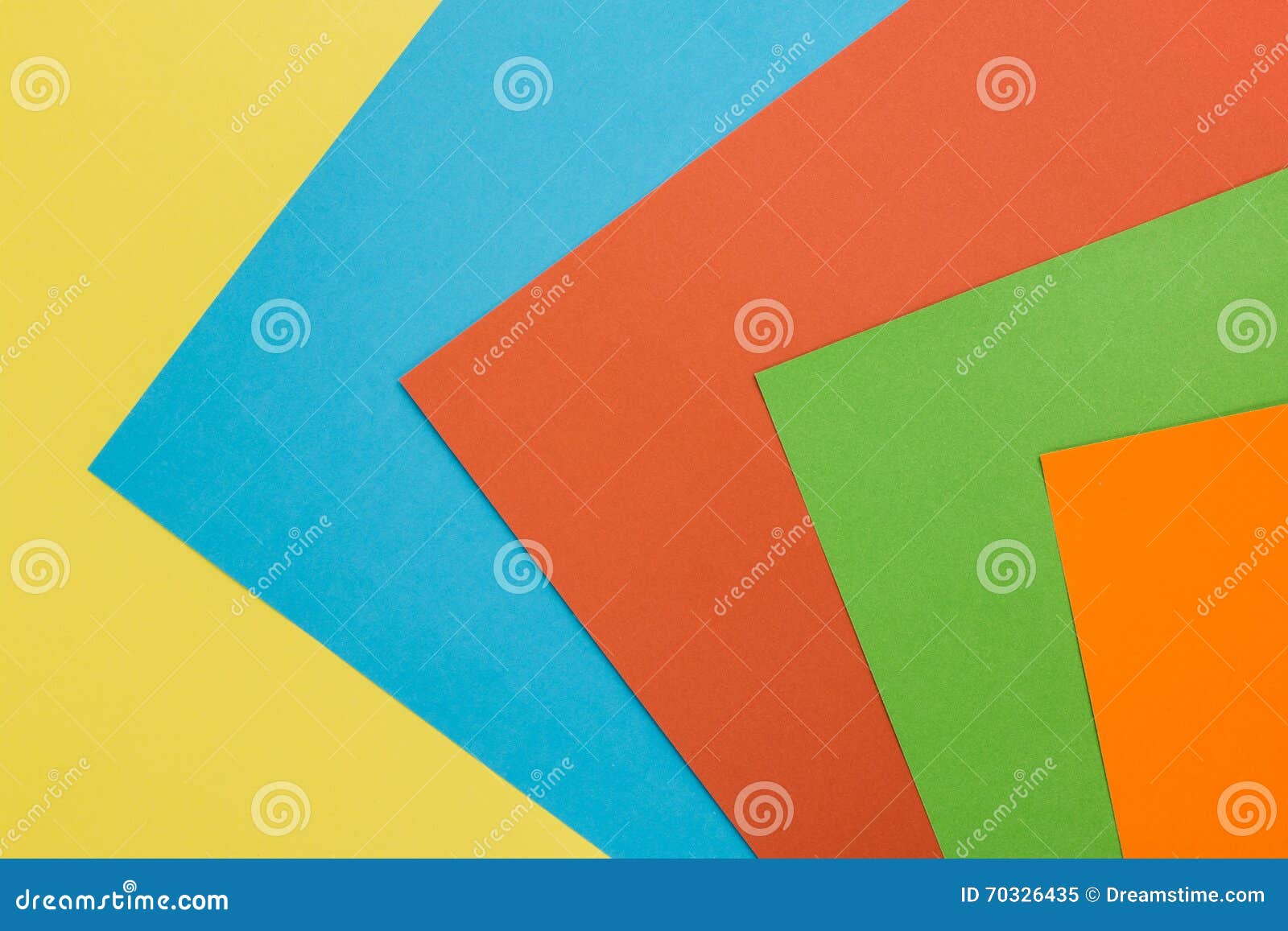 Colored sheets of paper stock image. Image of texture - 70326435