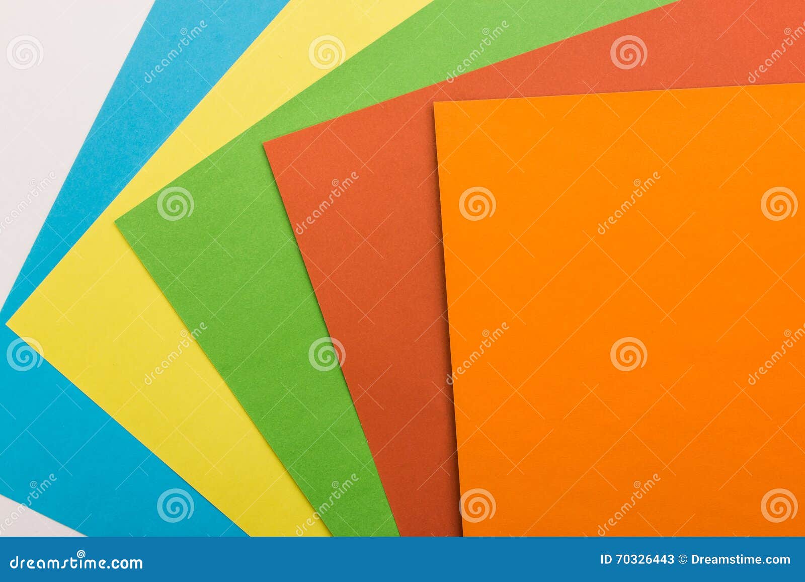Colored sheets of paper stock image. Image of pattern - 70326443