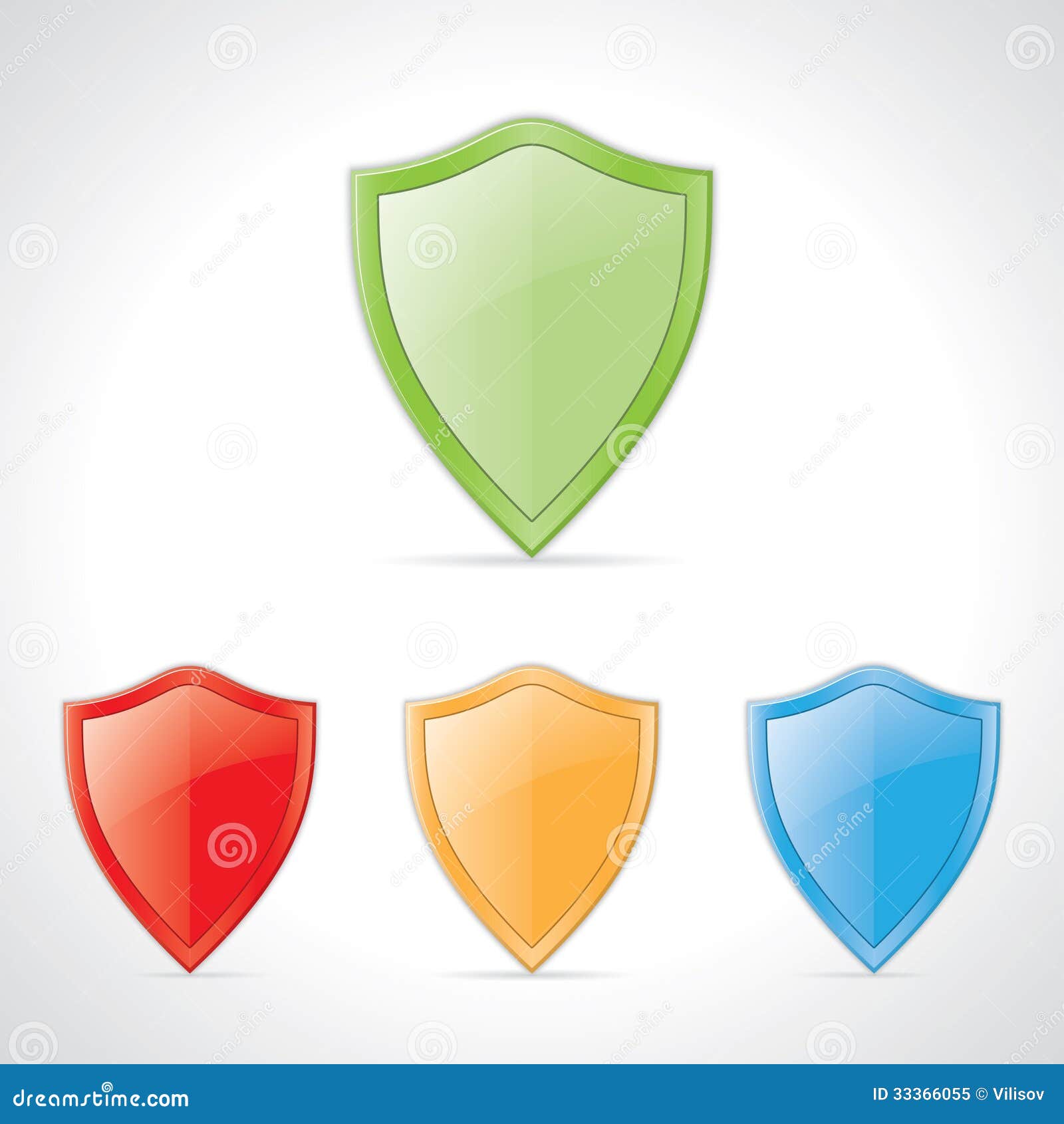 Colored shields stock vector. Illustration of internet - 33366055