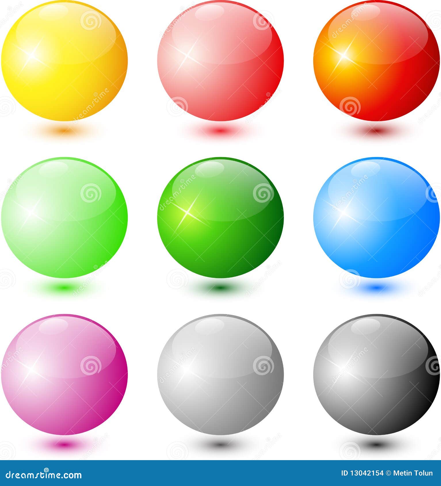 Colored Shine Spheres Vector Illustration | CartoonDealer.com #13042154