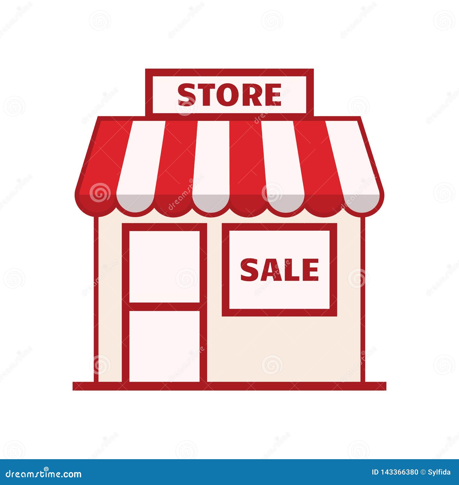 Shop Icon, Store Front. Vector Illustration Stock Illustration ...