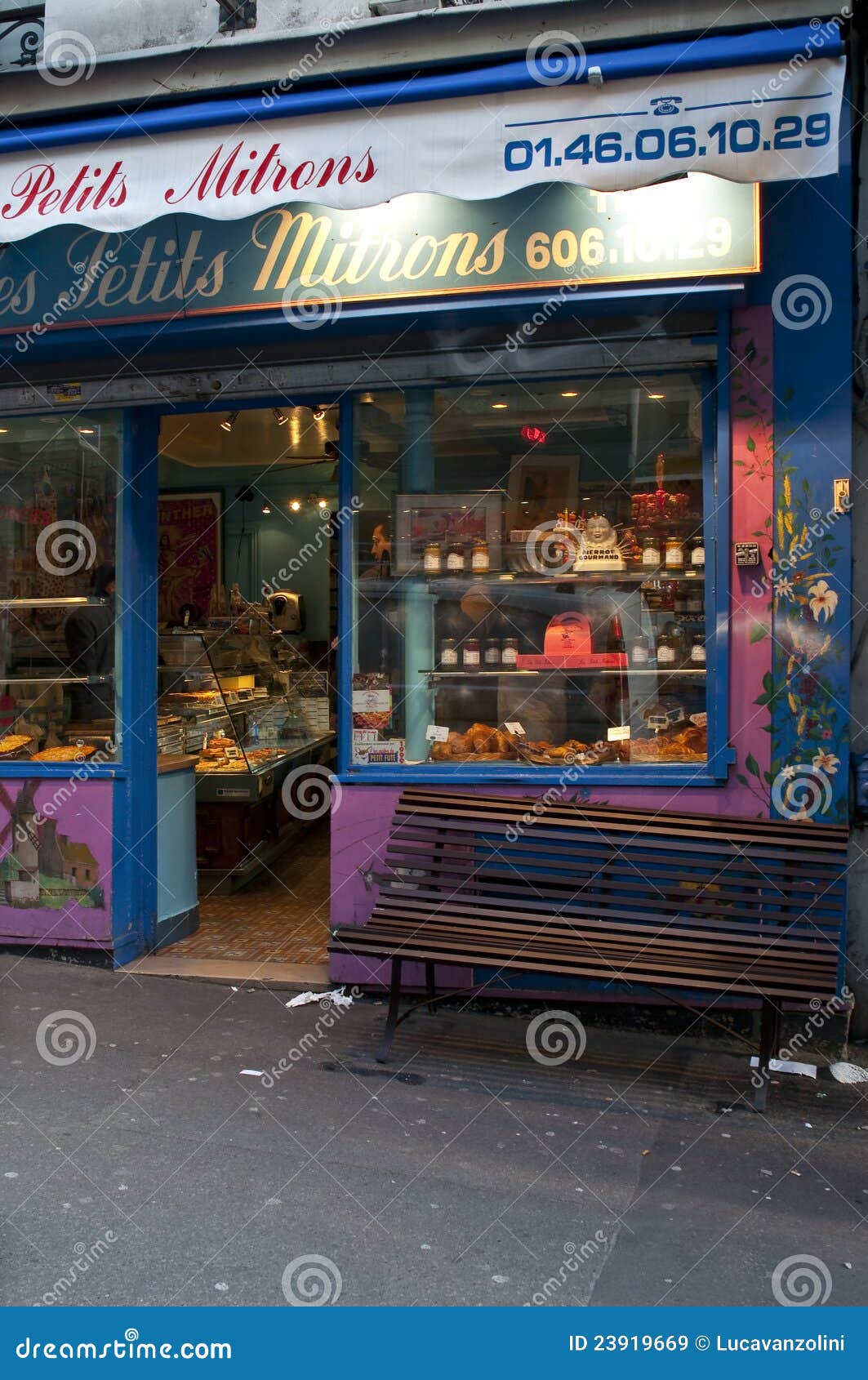 Colored shop in Paris editorial stock image. Image of france - 23919669