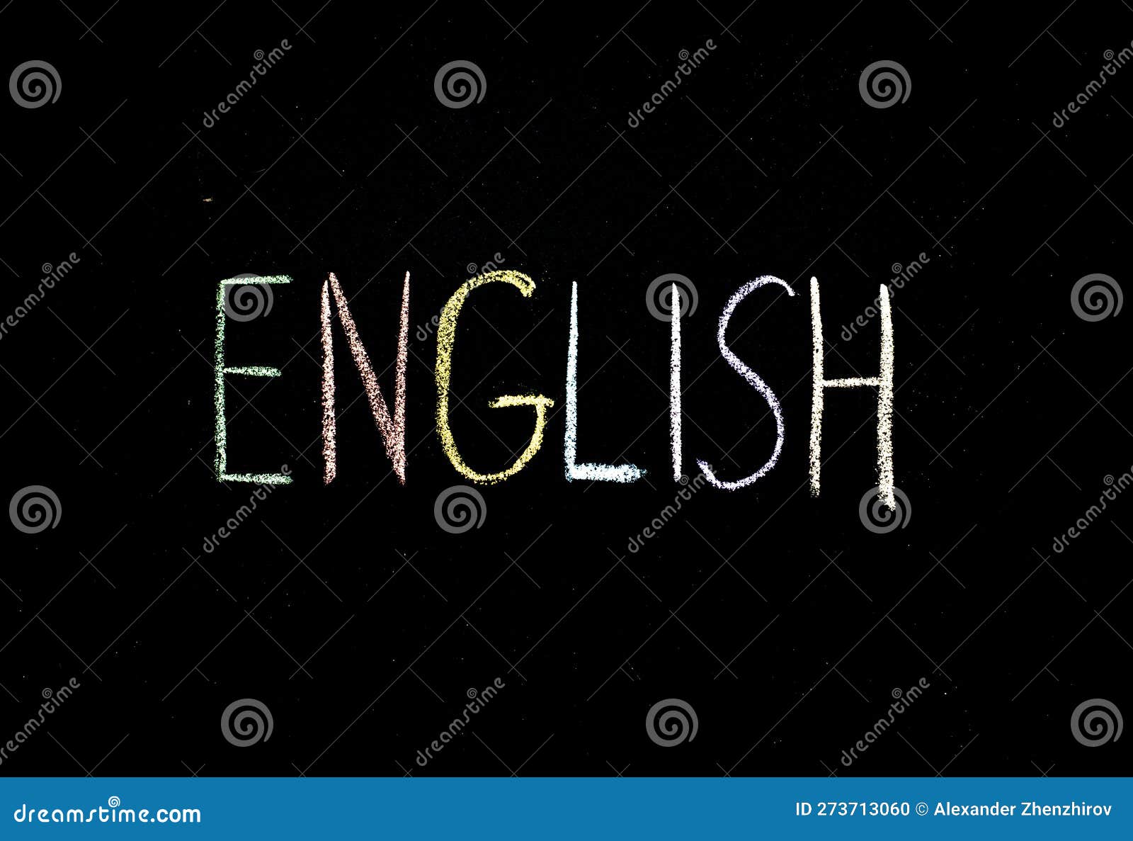 Colored Sign English on Blackboard Stock Photo - Image of word, rules ...