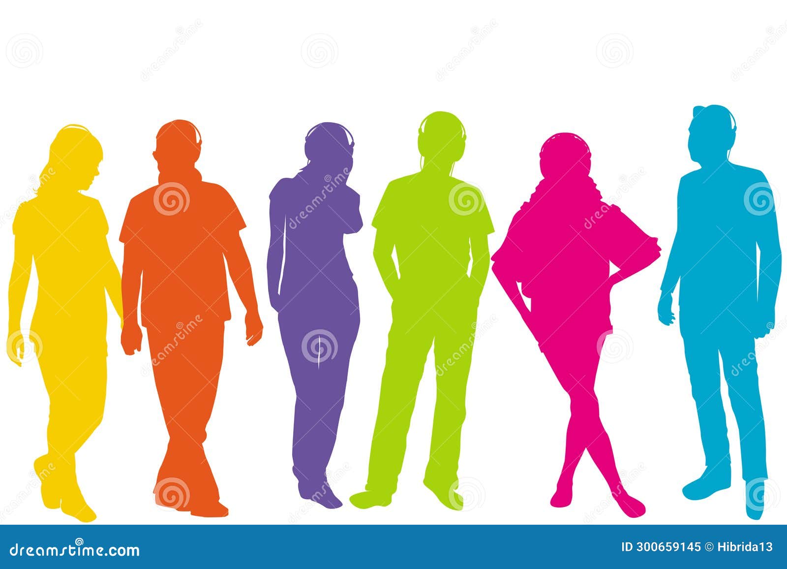 Set Of Colored Silhouettes Of Children Playing Vector Illustration ...