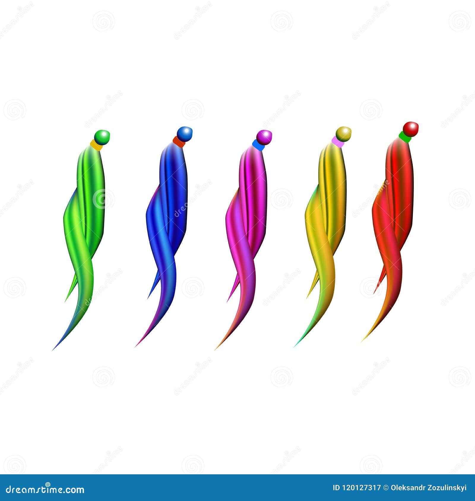Colored silk cloth Vector stock vector. Illustration of crossed - 120127317
