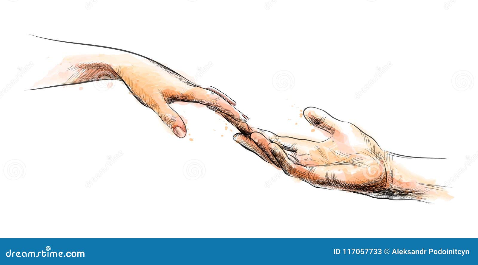 Colored Sketch Touching Hands Stock Vector - Illustration of marriage ... Colored Sketch Touching Hands Stock Vector - Illustration of marriage ...