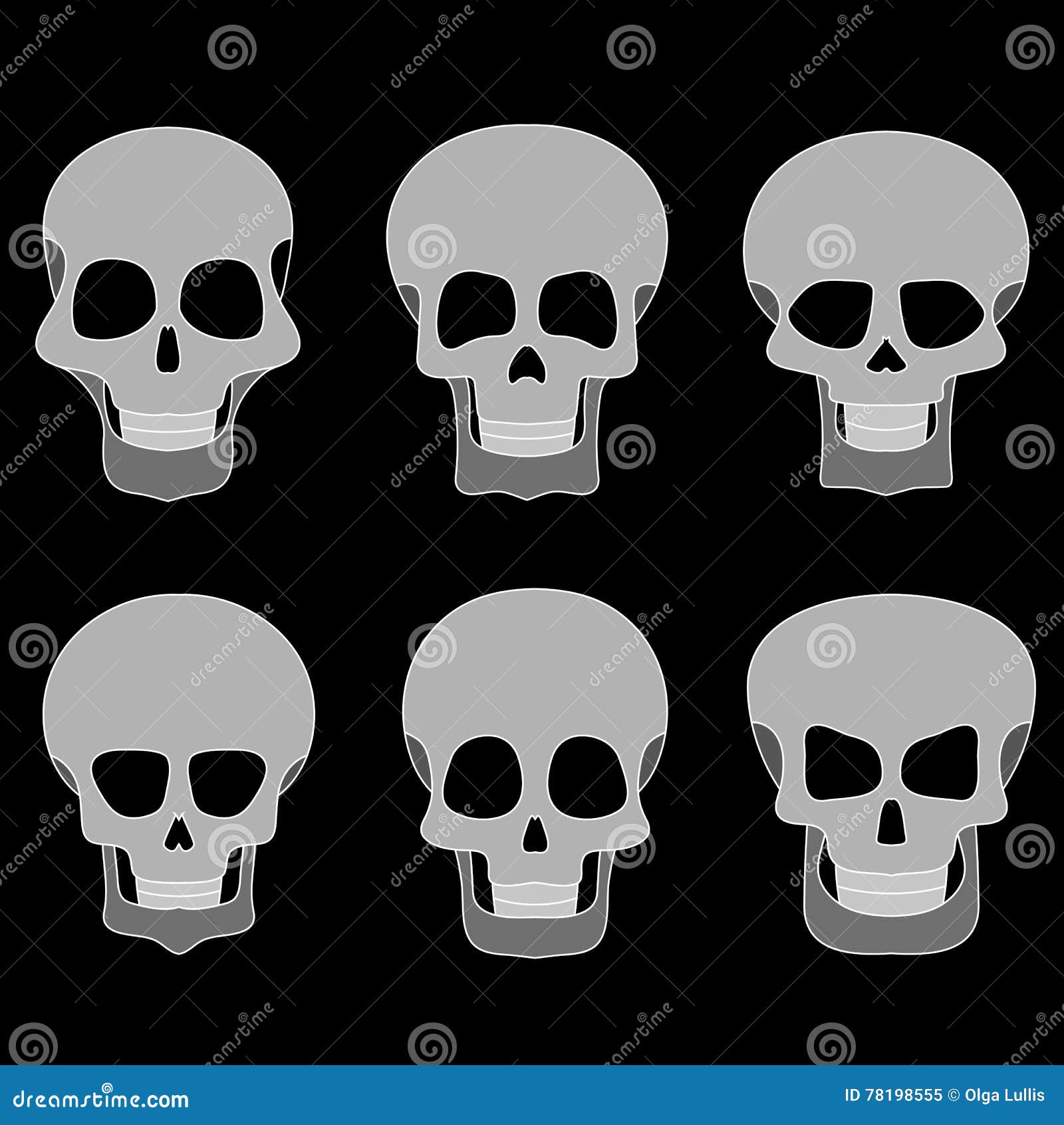 Colored skul pattern stock vector. Illustration of shrine - 78198555