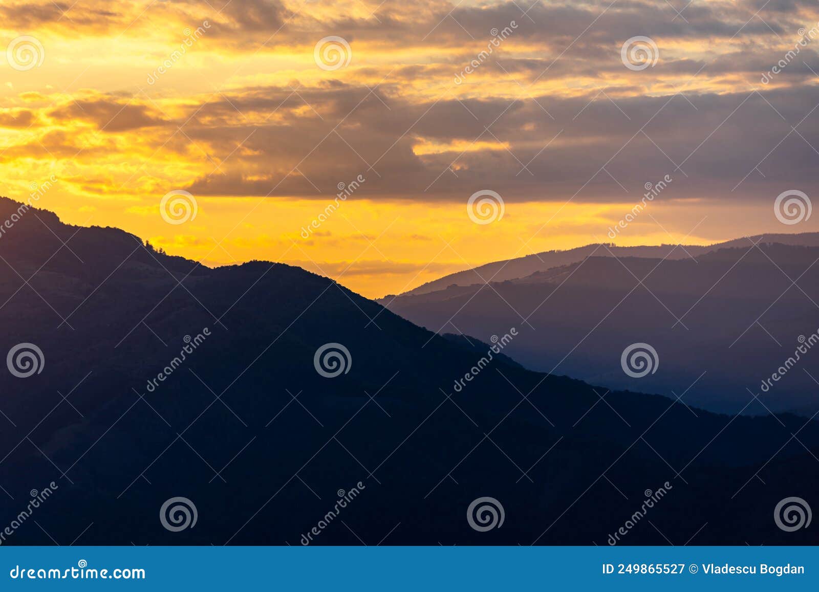 Colored Sky and Mountains stock image. Image of beautiful - 249865527
