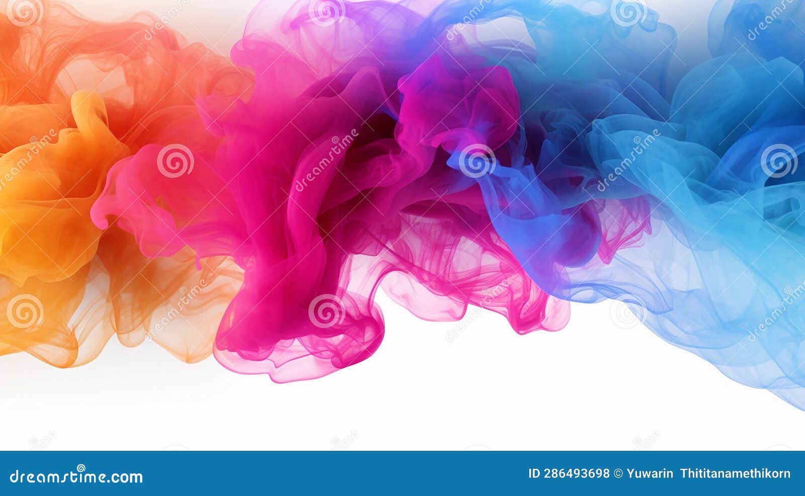 Colored Smoke Explosion. Abstract Closeup Smoke on Backdrop. Colorful ...