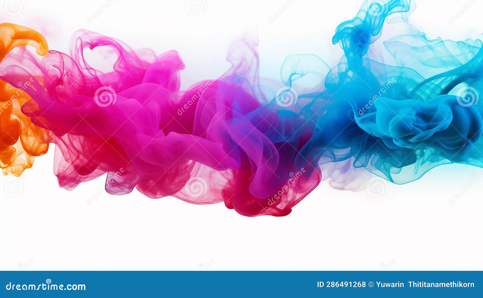 Colored Smoke Explosion. Abstract Closeup Smoke on Backdrop. Colorful ...