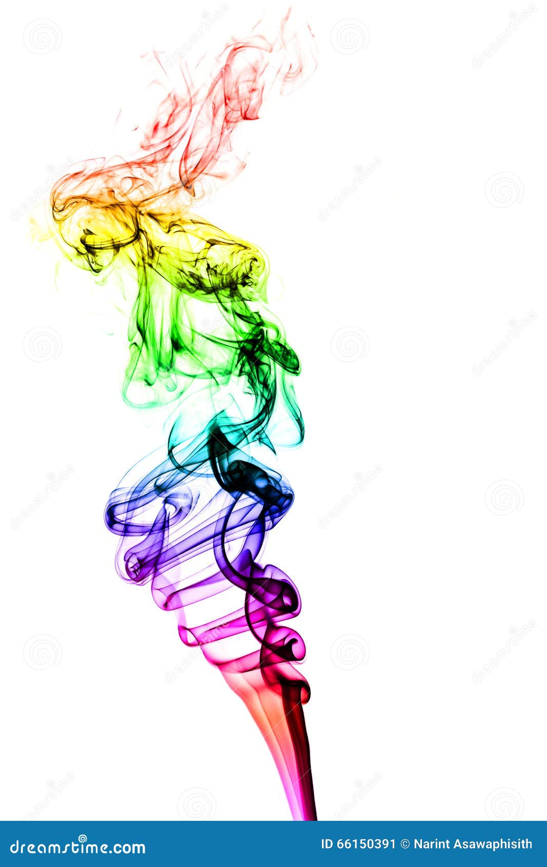 Colored Smoke on White Background Stock Image - Image of form, green ...