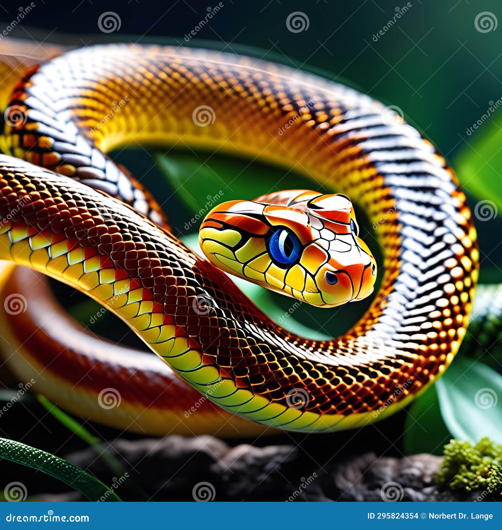 Colored Snakes, AI-Generatet Stock Photo - Image of vertebrates ...