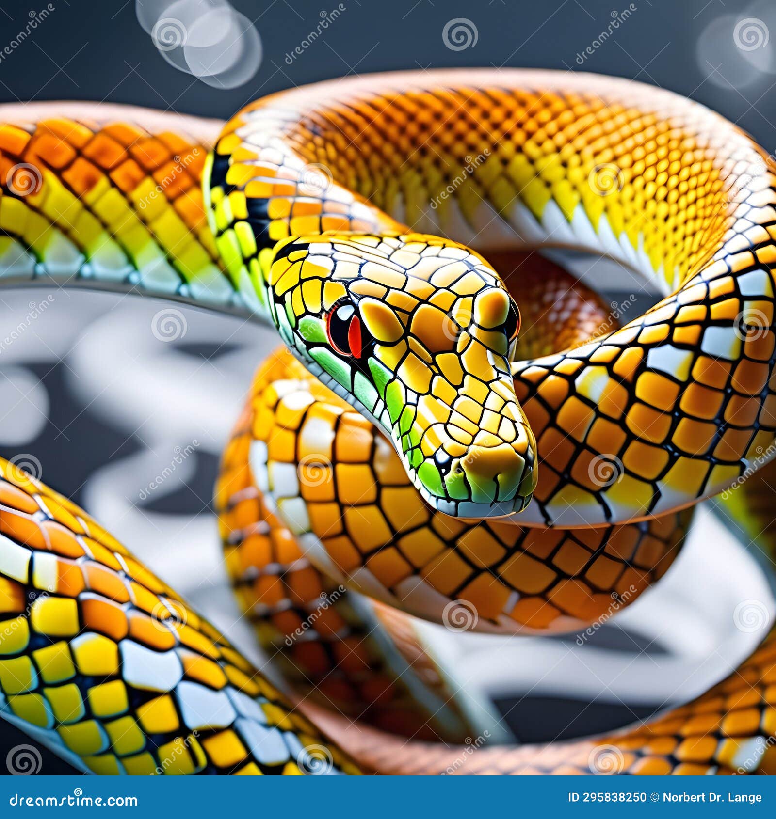 Colored Snakes, AI-Generatet Stock Illustration - Illustration of ...
