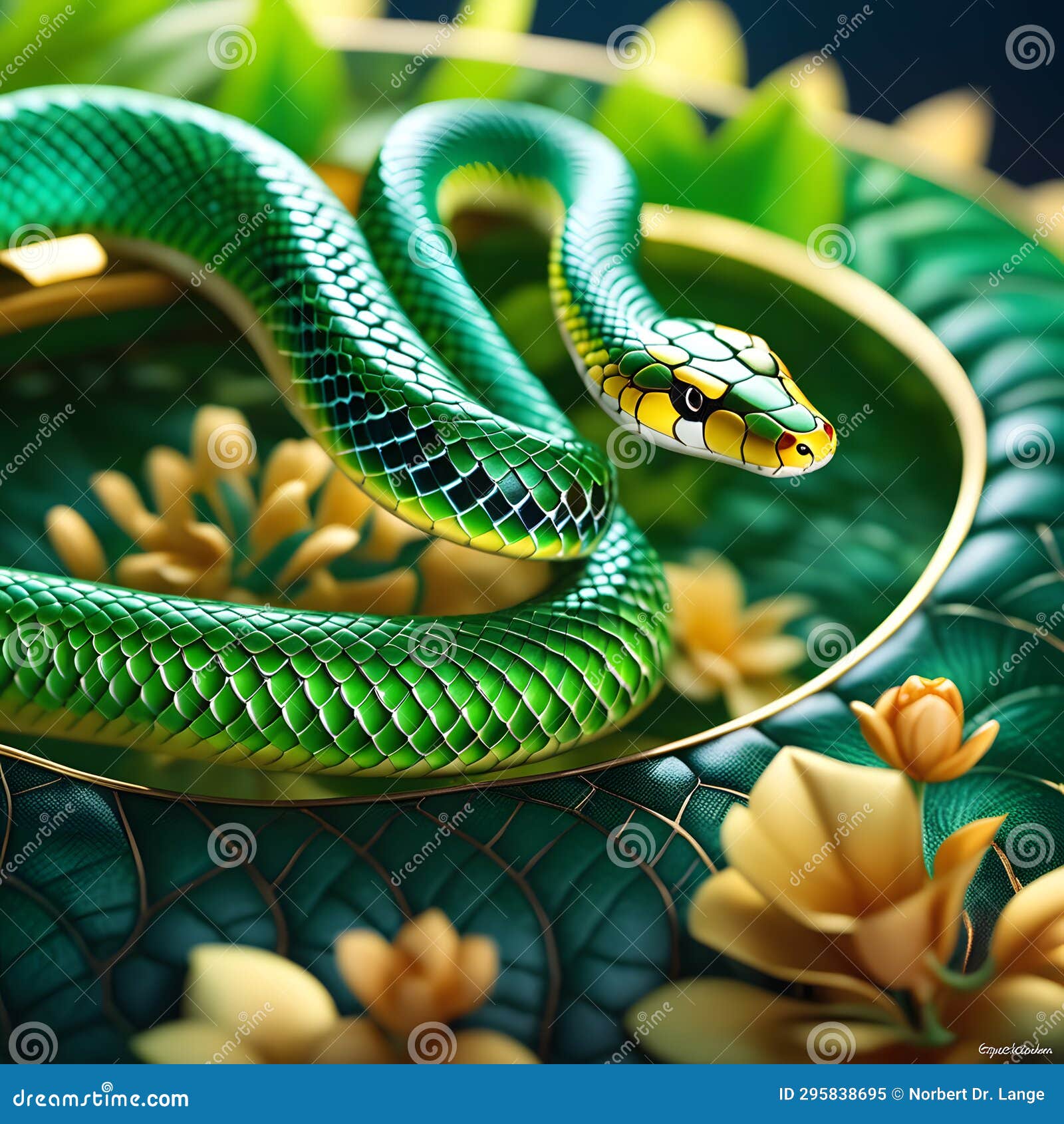 Colored Snakes, AI-Generatet Stock Illustration - Illustration of ...