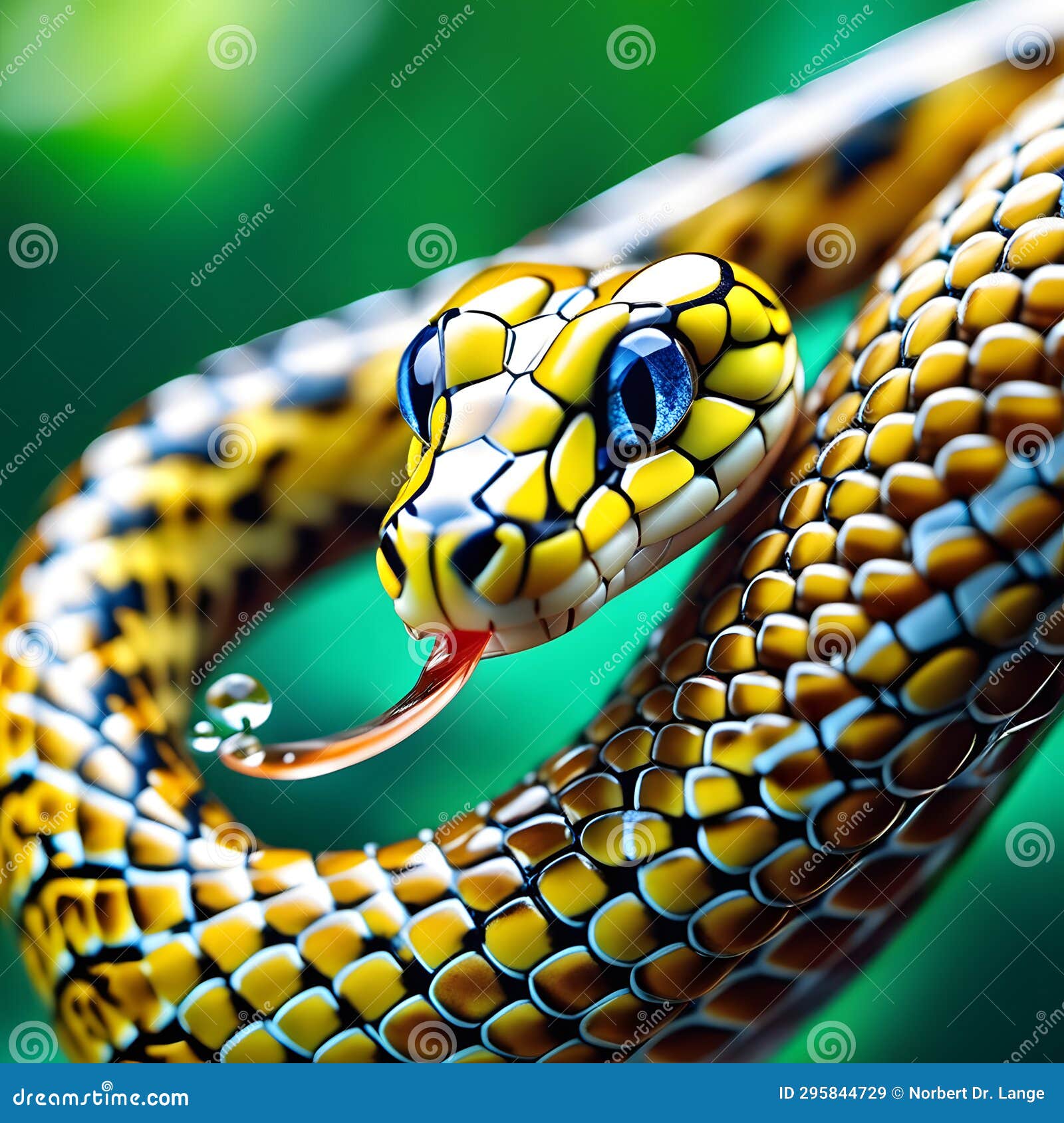 Colored Snakes, AI-Generatet Stock Image - Image of outdoors ...