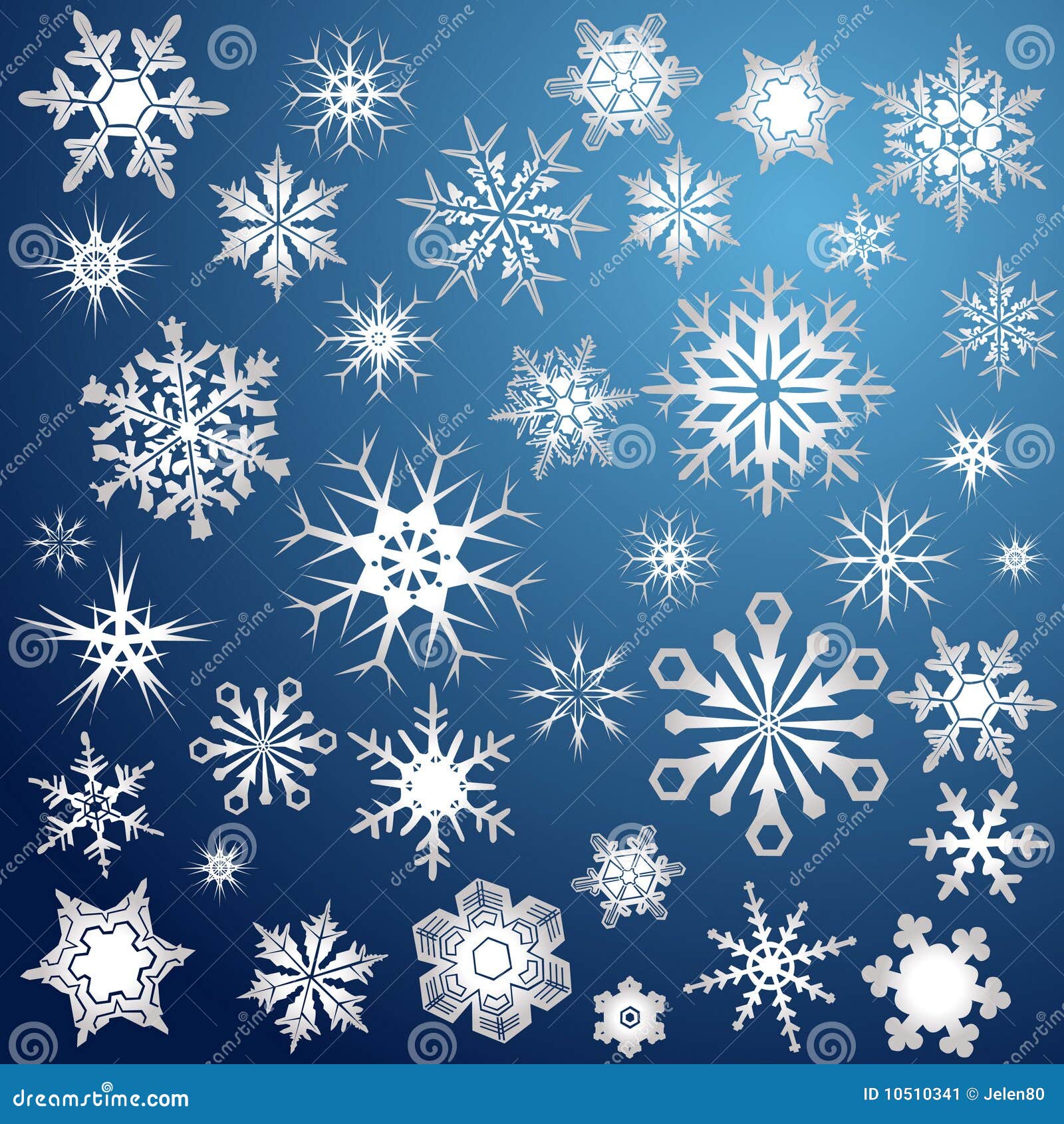 Colored Snowflakes stock vector. Illustration of frost - 10510341