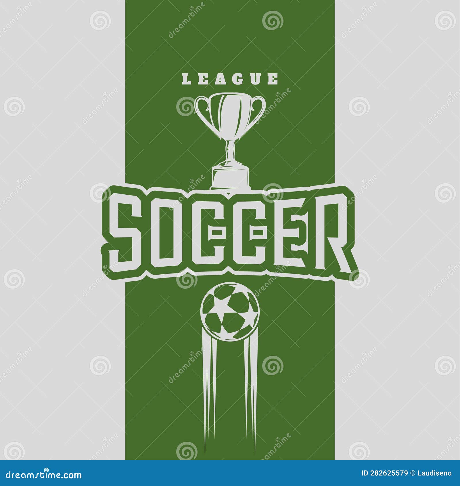 Colored Soccer League Template with Text Vector Stock Vector ...