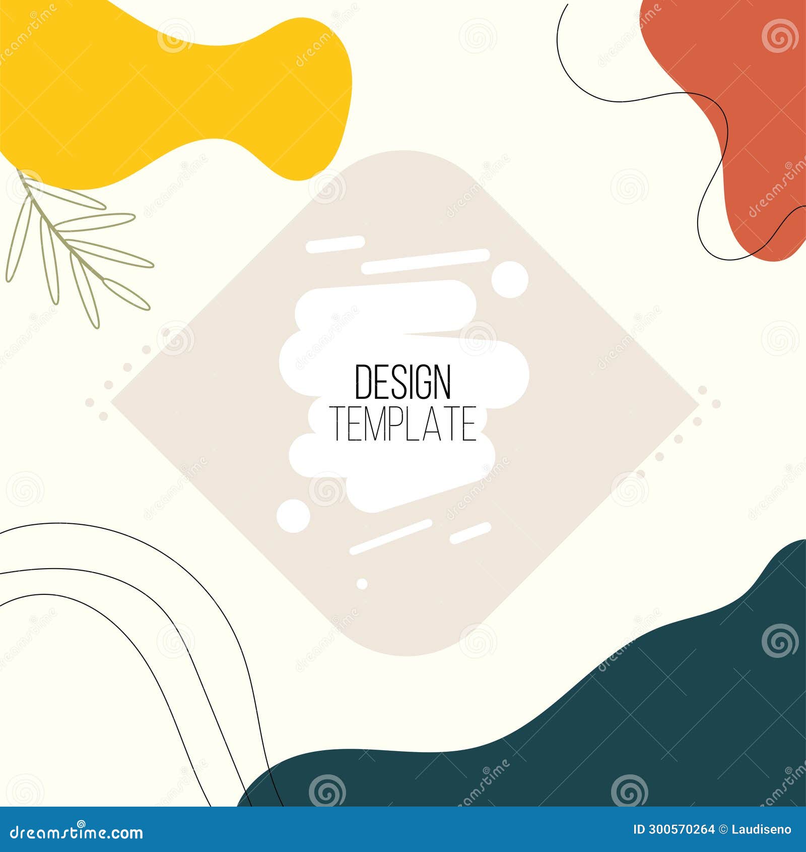 Colored Social Media Template Vector Stock Illustration - Illustration ...