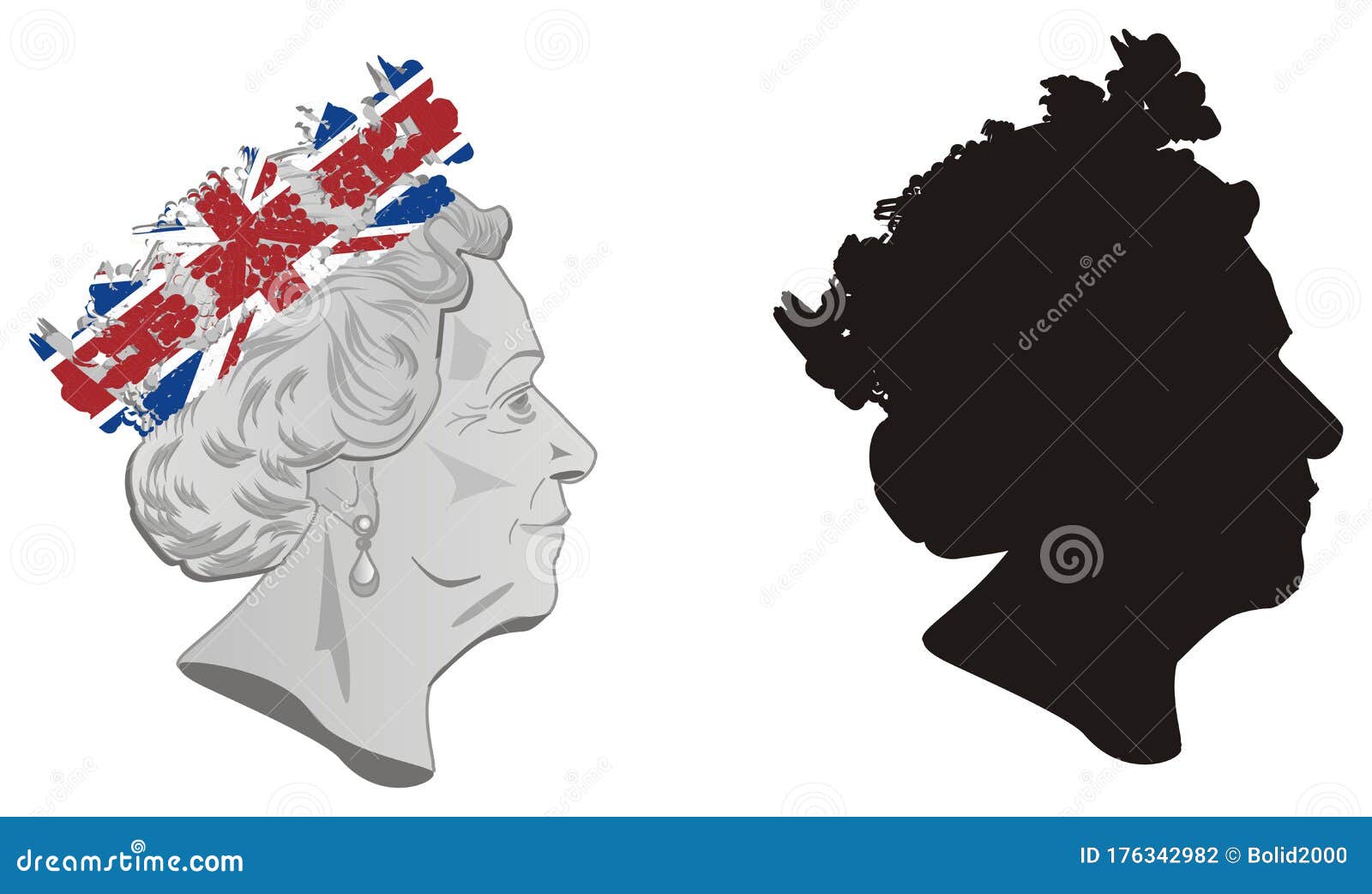 Queen Elizabeth II 1926 - 2022. RIP. Poster With Crown And Inscription ...