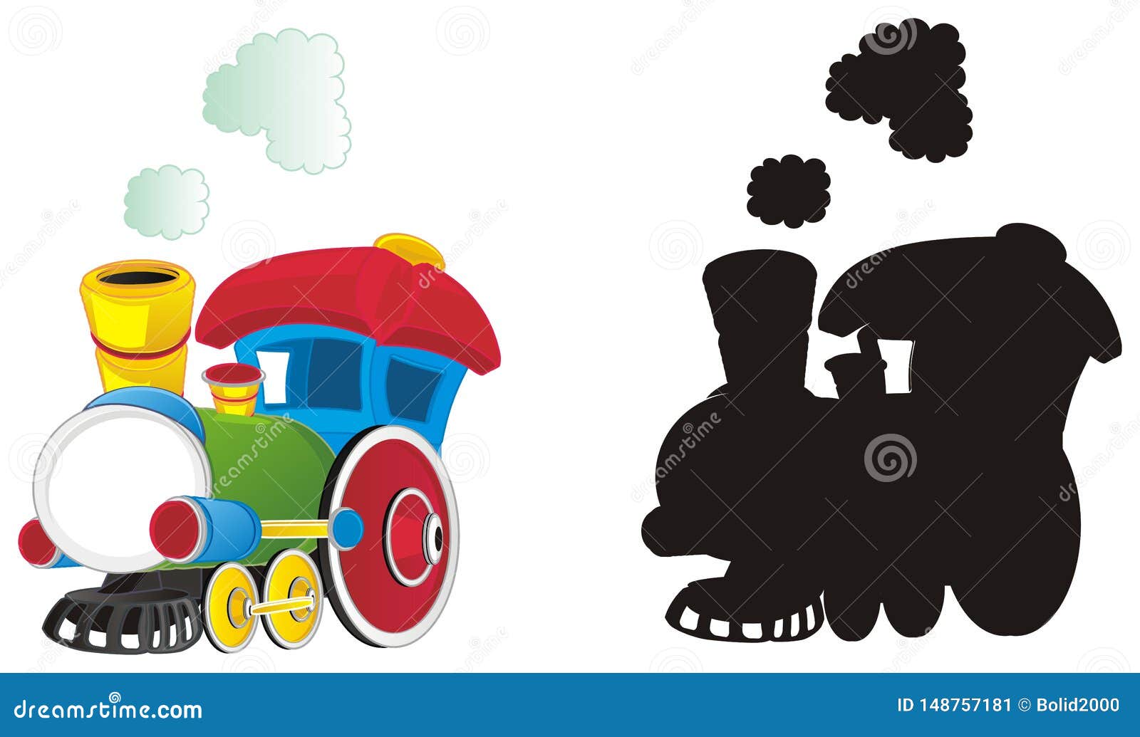 Two different toy trains stock illustration. Illustration of train ...