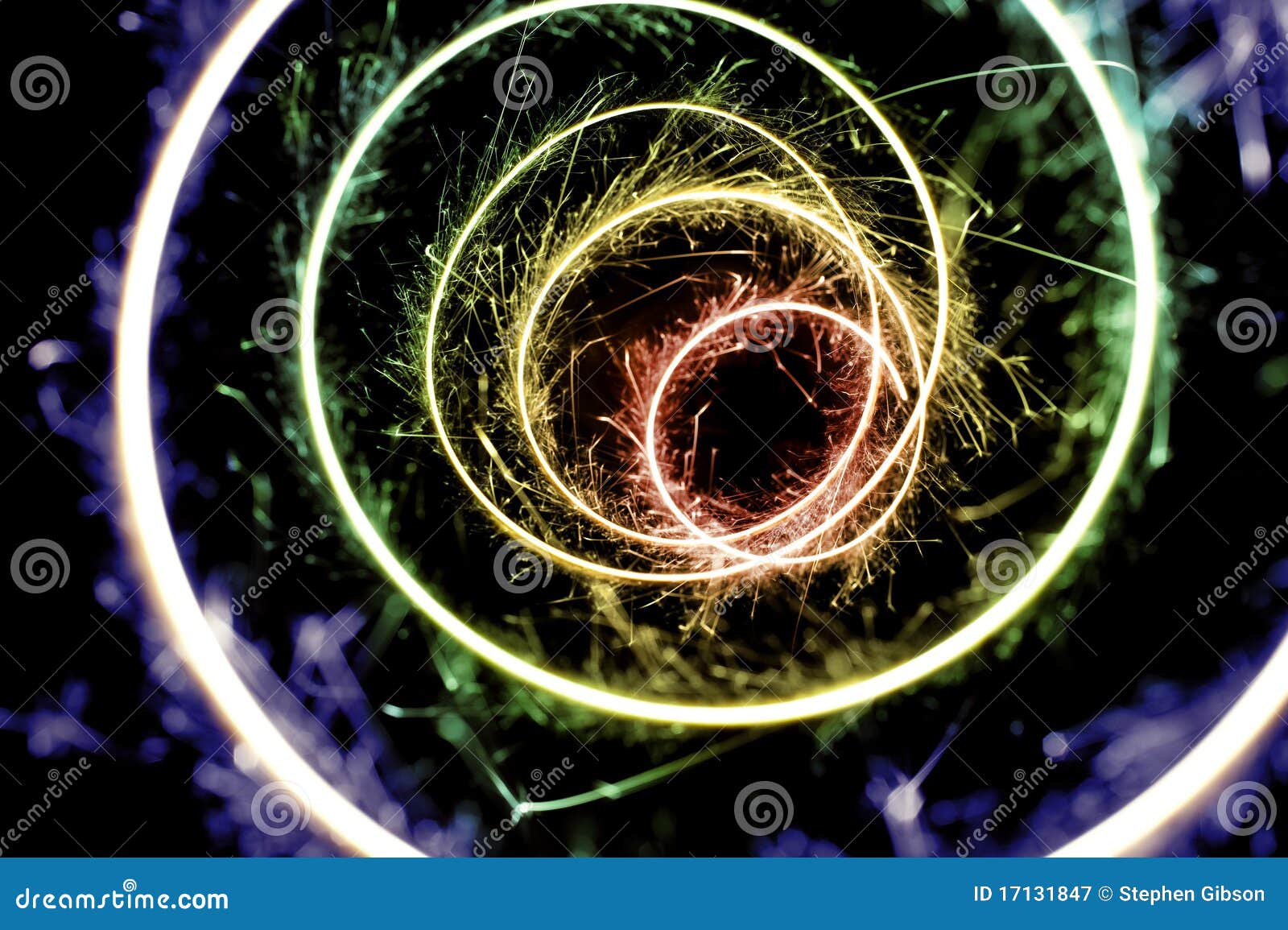 Colored sparklers stock image. Image of circles, green - 17131847