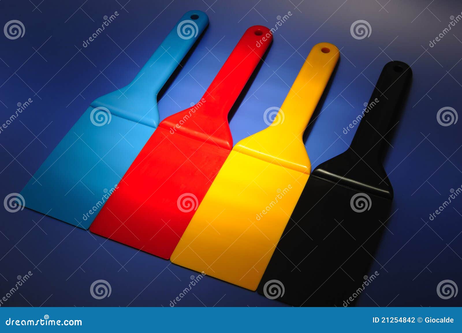Colored spatulas stock photo. Image of coating, black - 21254842