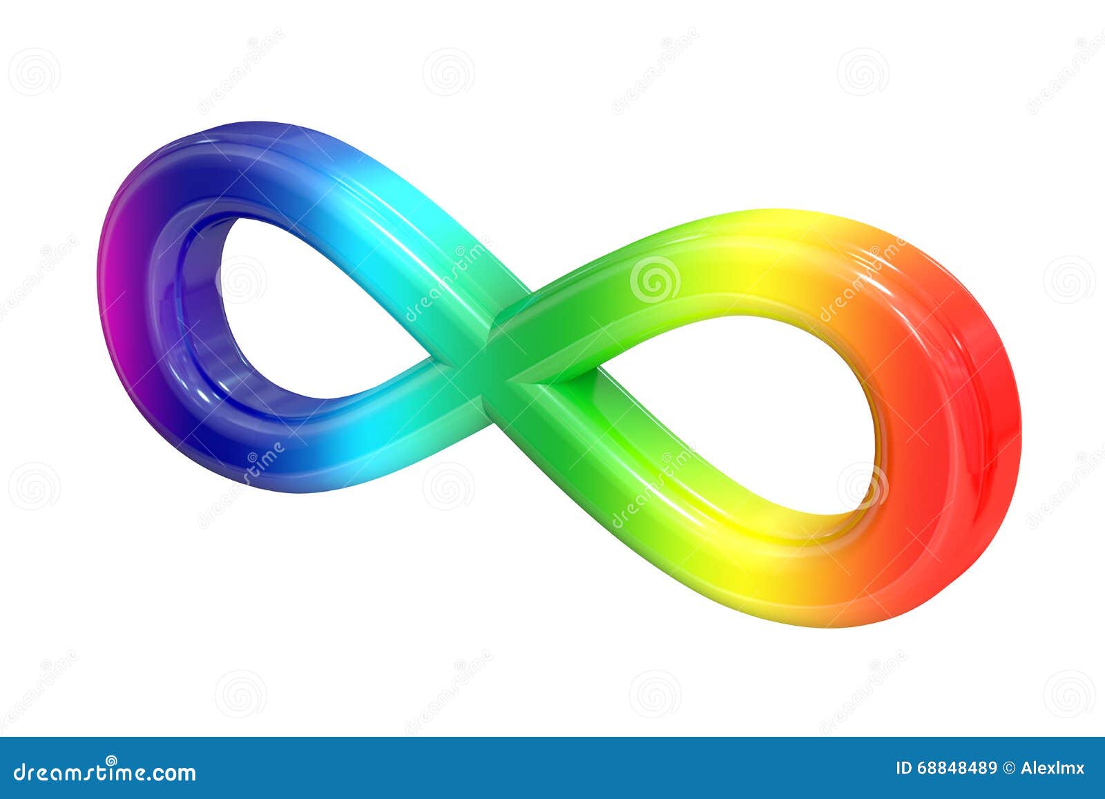 Colored Spectrum Infinity Sign Stock Illustration - Illustration of ...