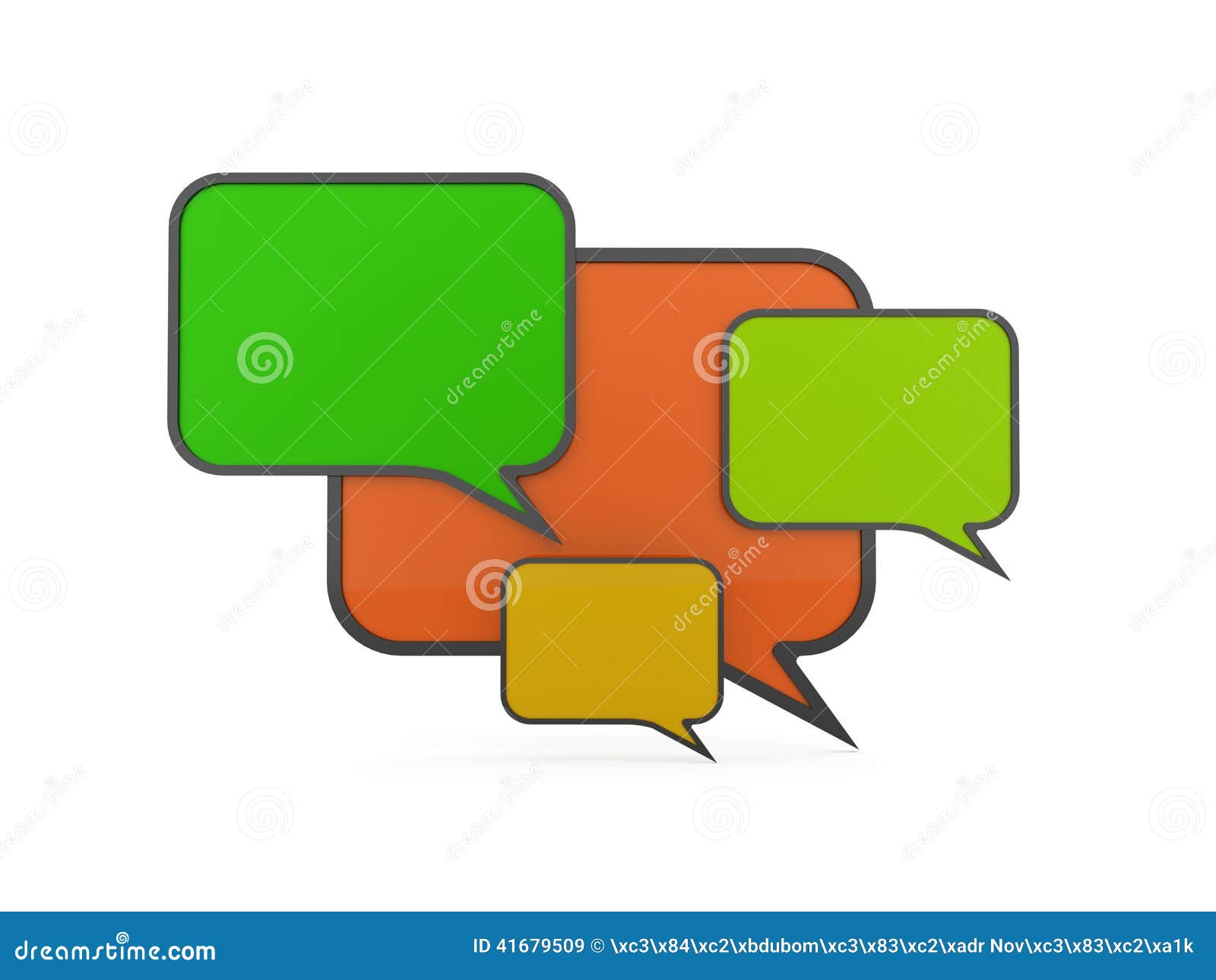 Colored Speech Bubble Concept Isolated Stock Illustration ...