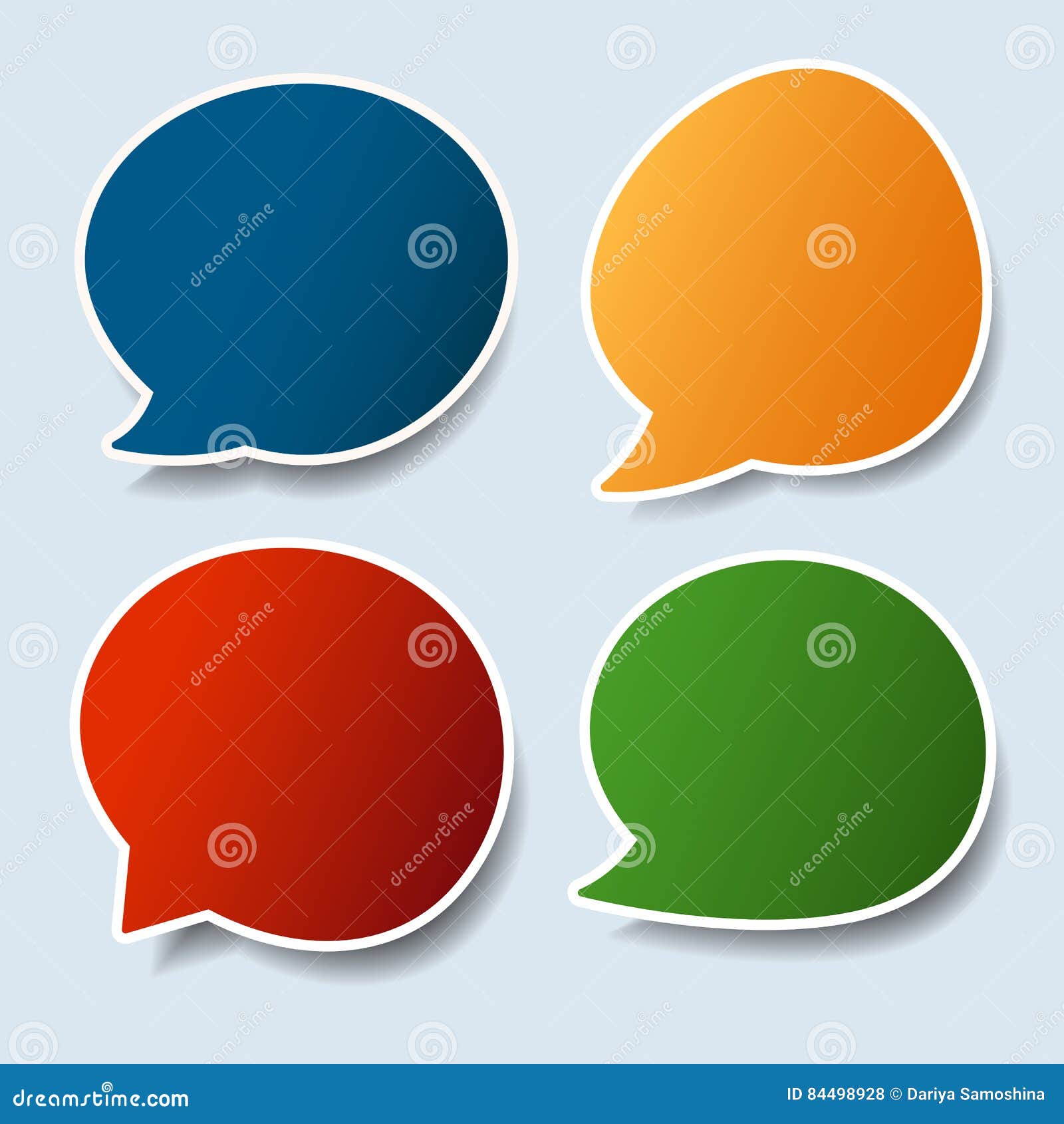 Colored Speech Bubble with Space for Text Stock Illustration ...