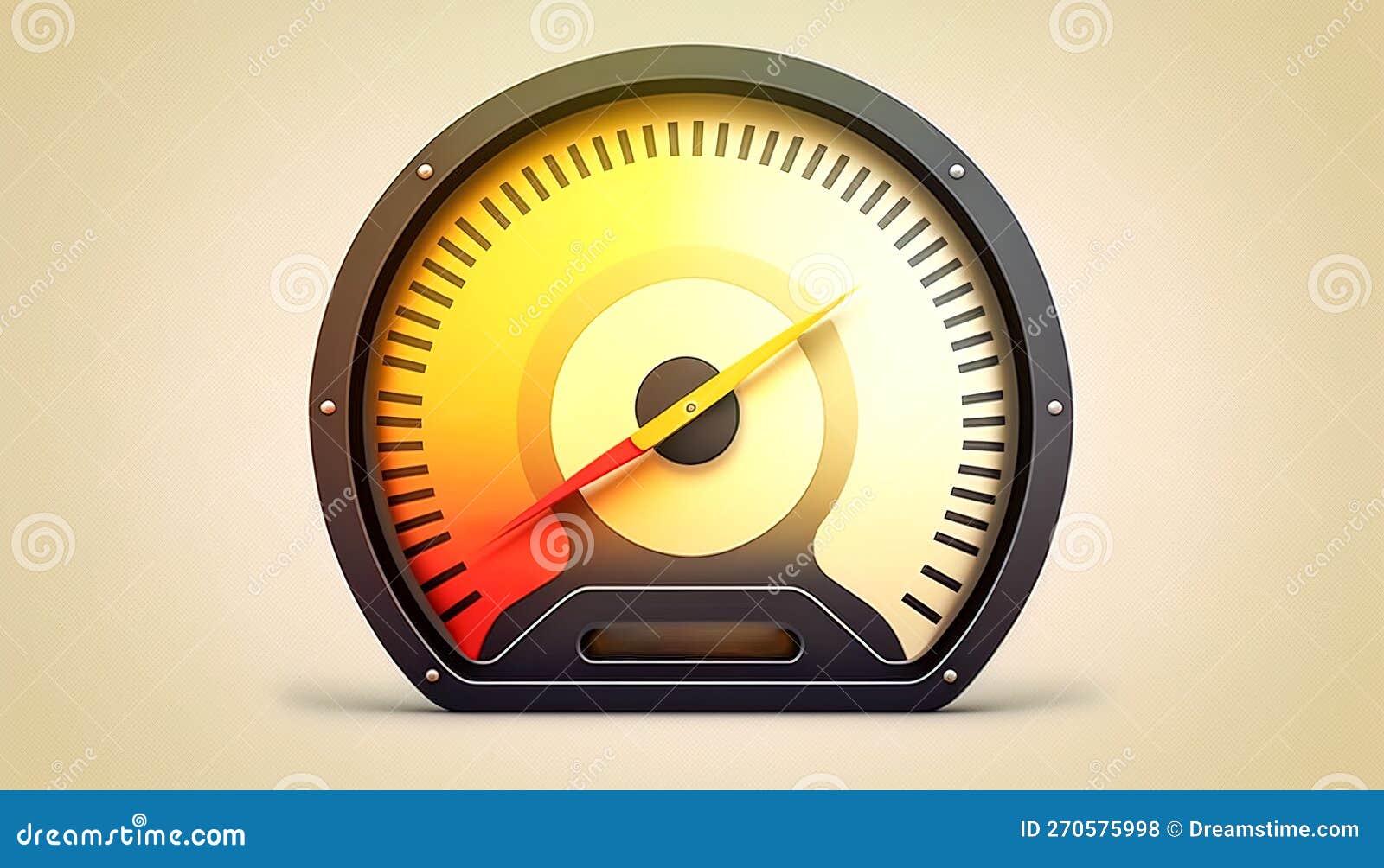 Colored Speedometer Icon Indicating Speed, Generative AI. Stock Photo ...