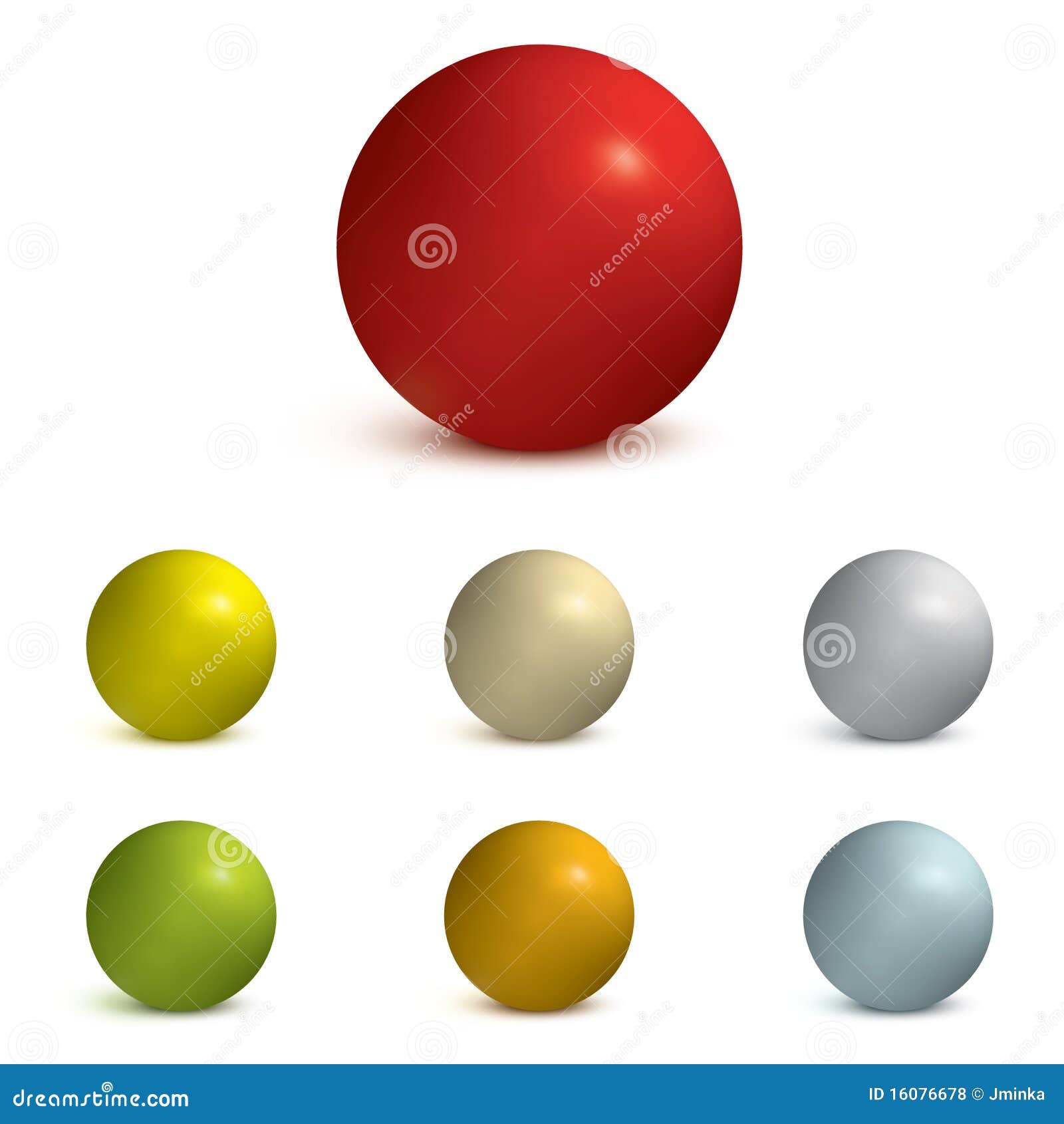 Colored spheres stock vector. Illustration of glossy - 16076678