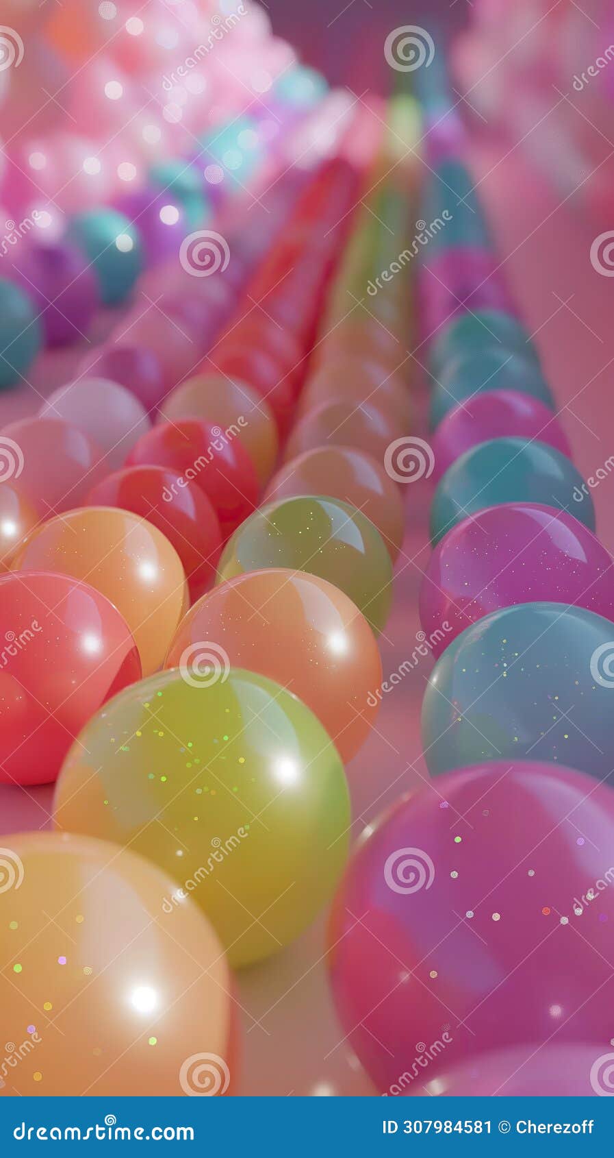 Colored Spheres Roll Down the Steps Stock Illustration - Illustration ...