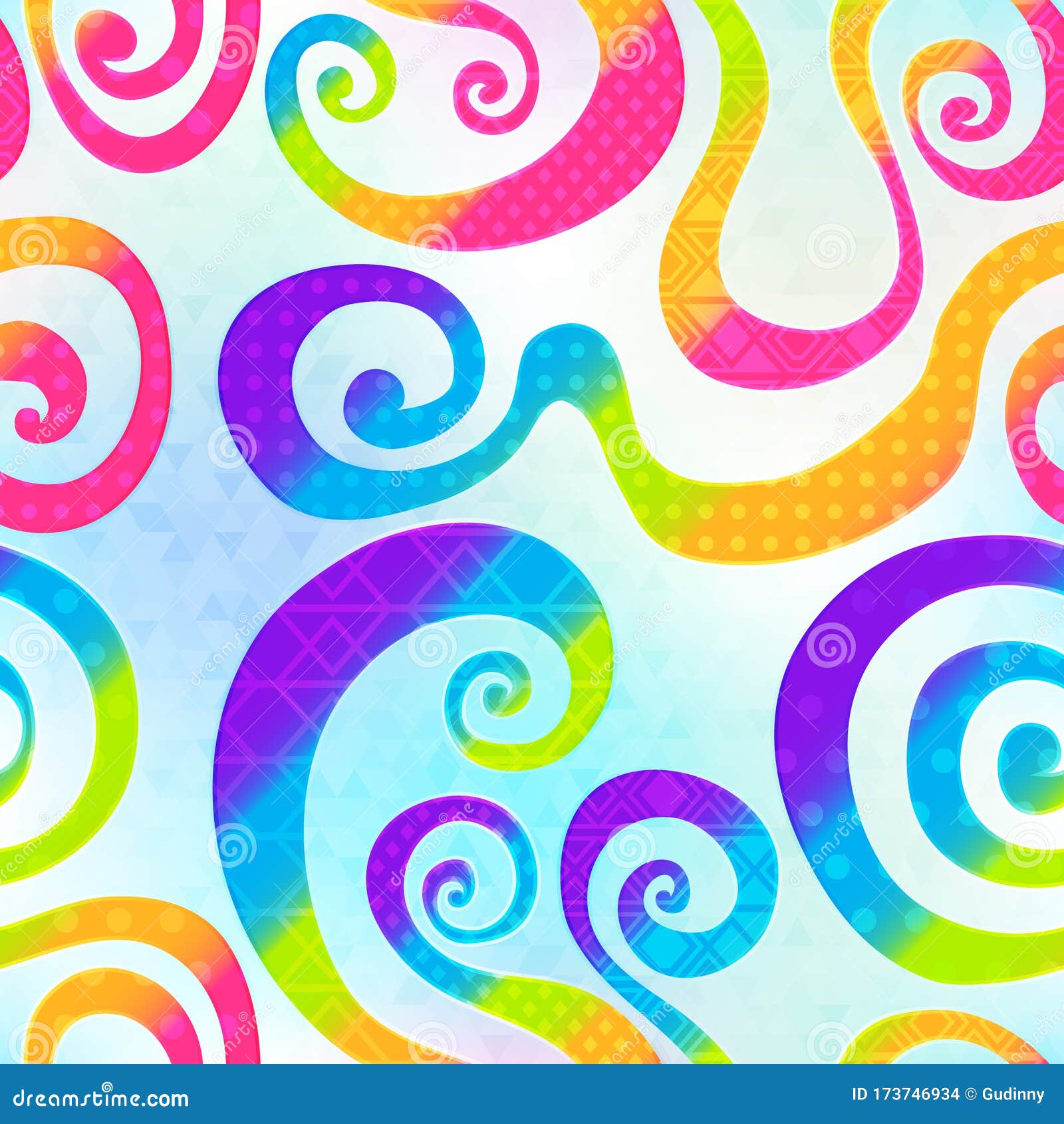 Colored Spiral With Light Point In Center. Animation. Bright Colored ...