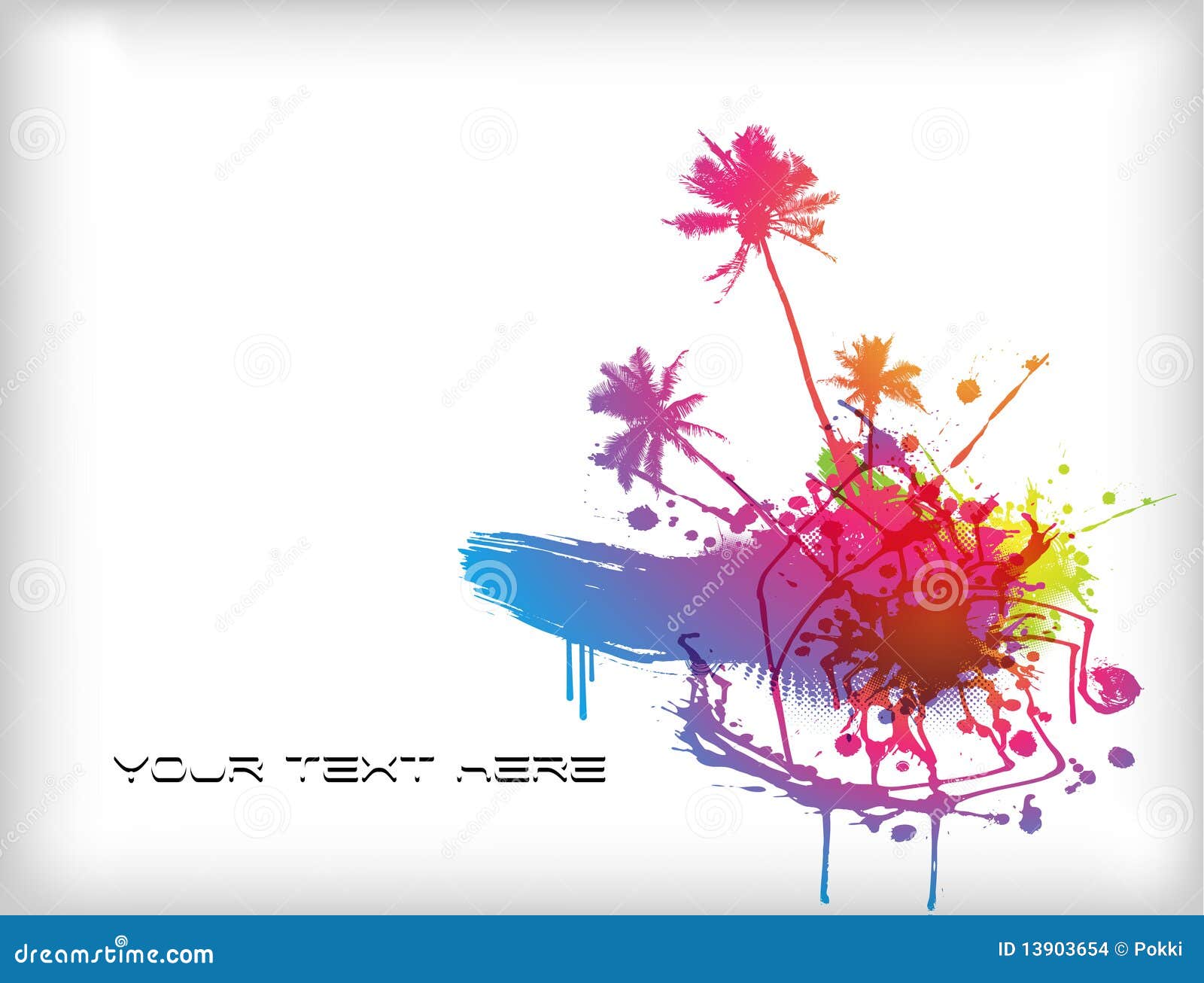 Colored Splash with Place for Your Text. Stock Vector - Illustration of ...