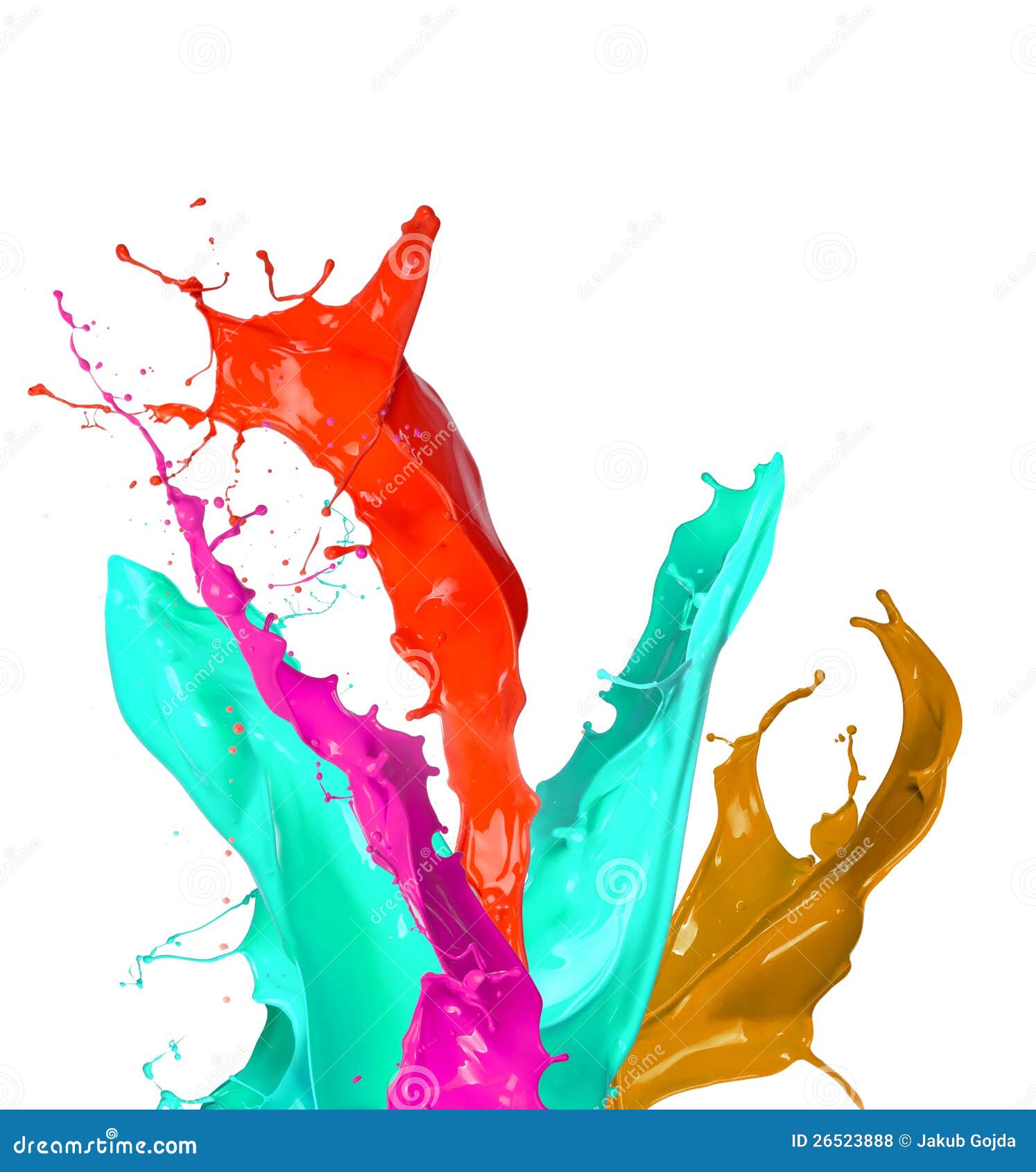 Colored splashes stock photo. Image of colorful, abstract - 26523888