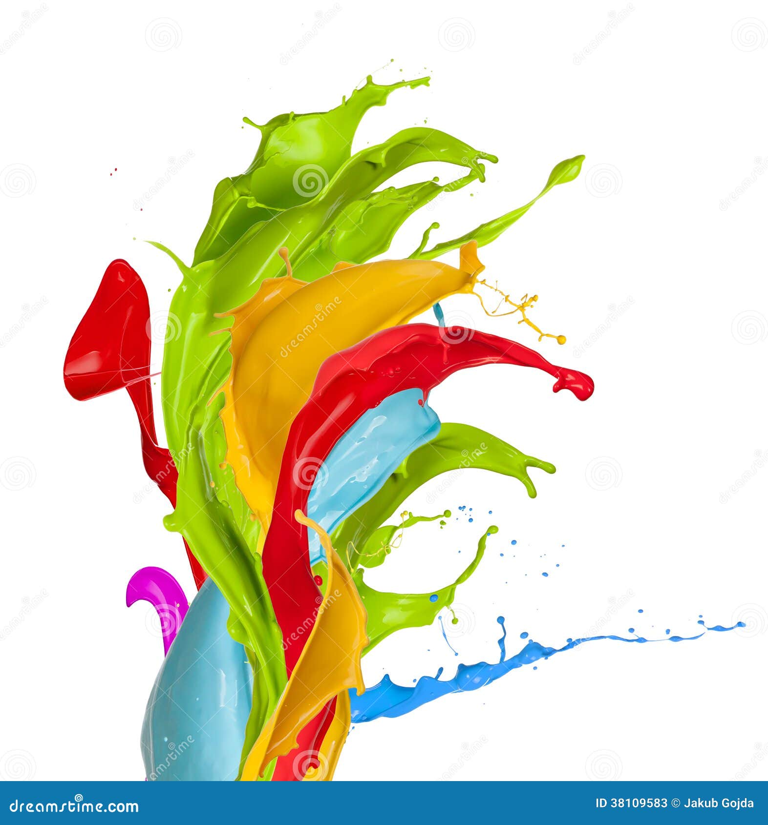 Colored splashes stock image. Image of flowing, background - 38109583