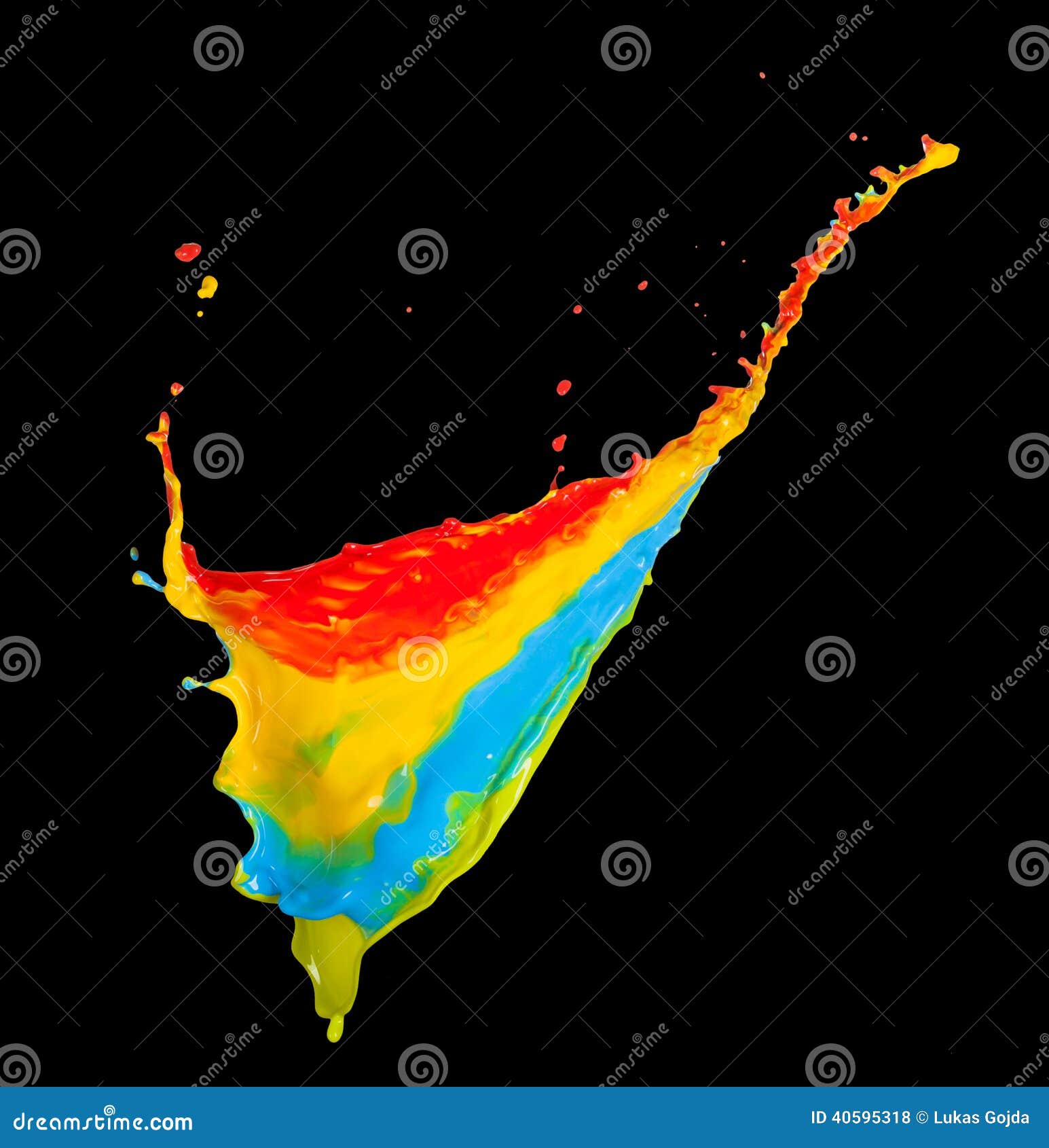 Colored Splashes in Abstract Shape Stock Photo - Image of fluid, drop ...